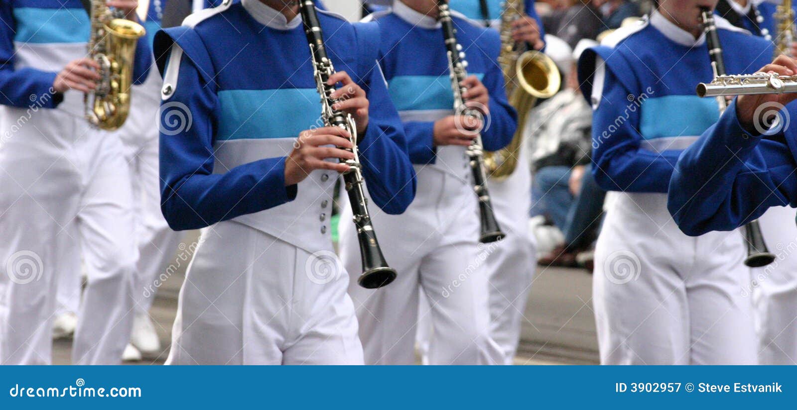 Blue Clarinet & Winds Players Stock Image - Image of player, fanfare ...