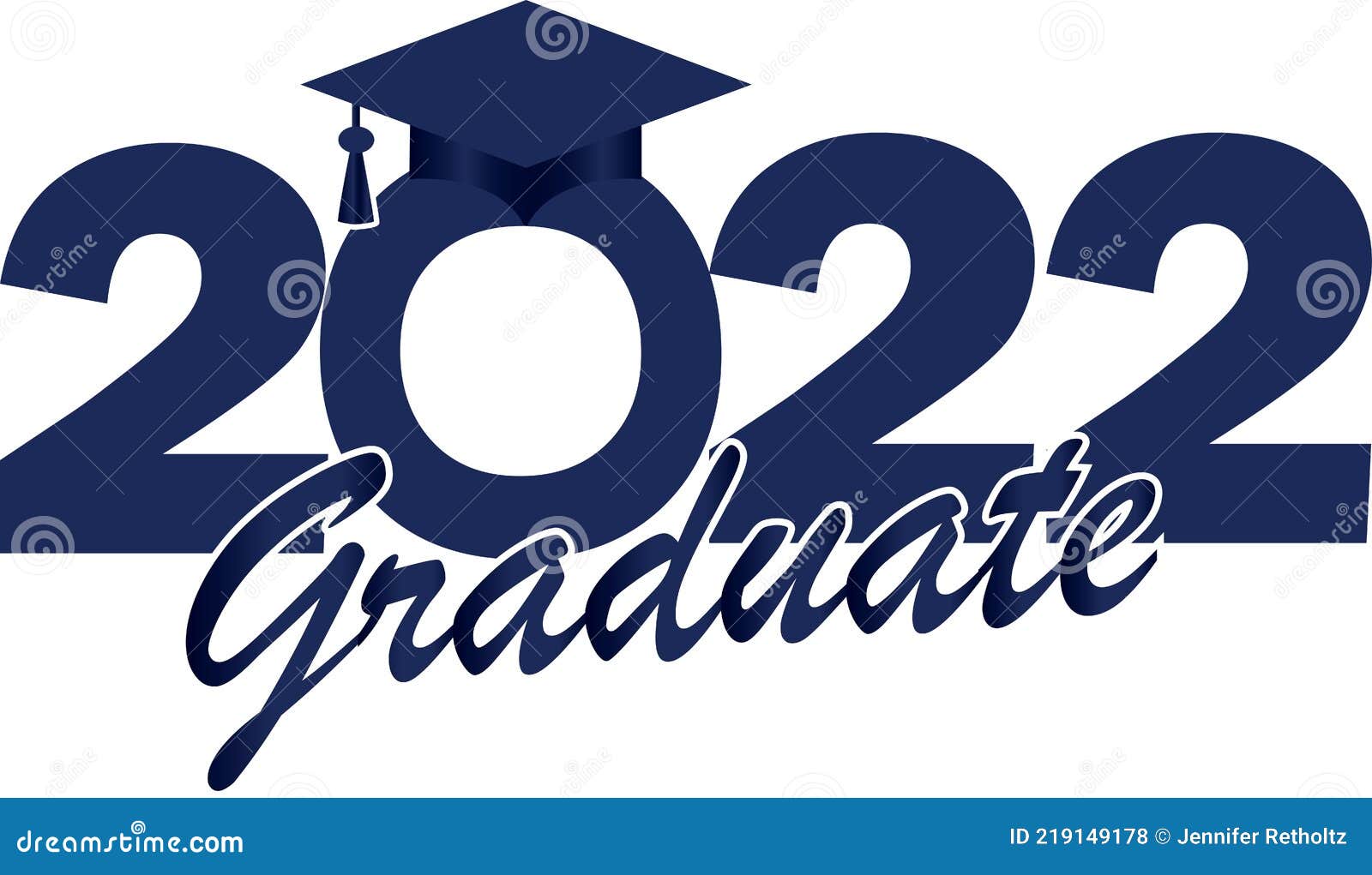 2022 Graduate Class Logo Vector Illustration | CartoonDealer.com #232322364