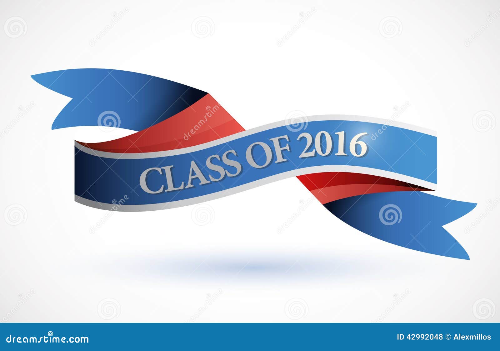 Blue Class of 2016 Ribbon Banner Illustration Stock Illustration ...