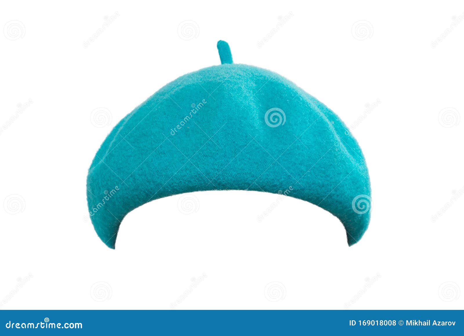 Blue Classic Beret Isolated on a White Background Stock Photo - Image ...