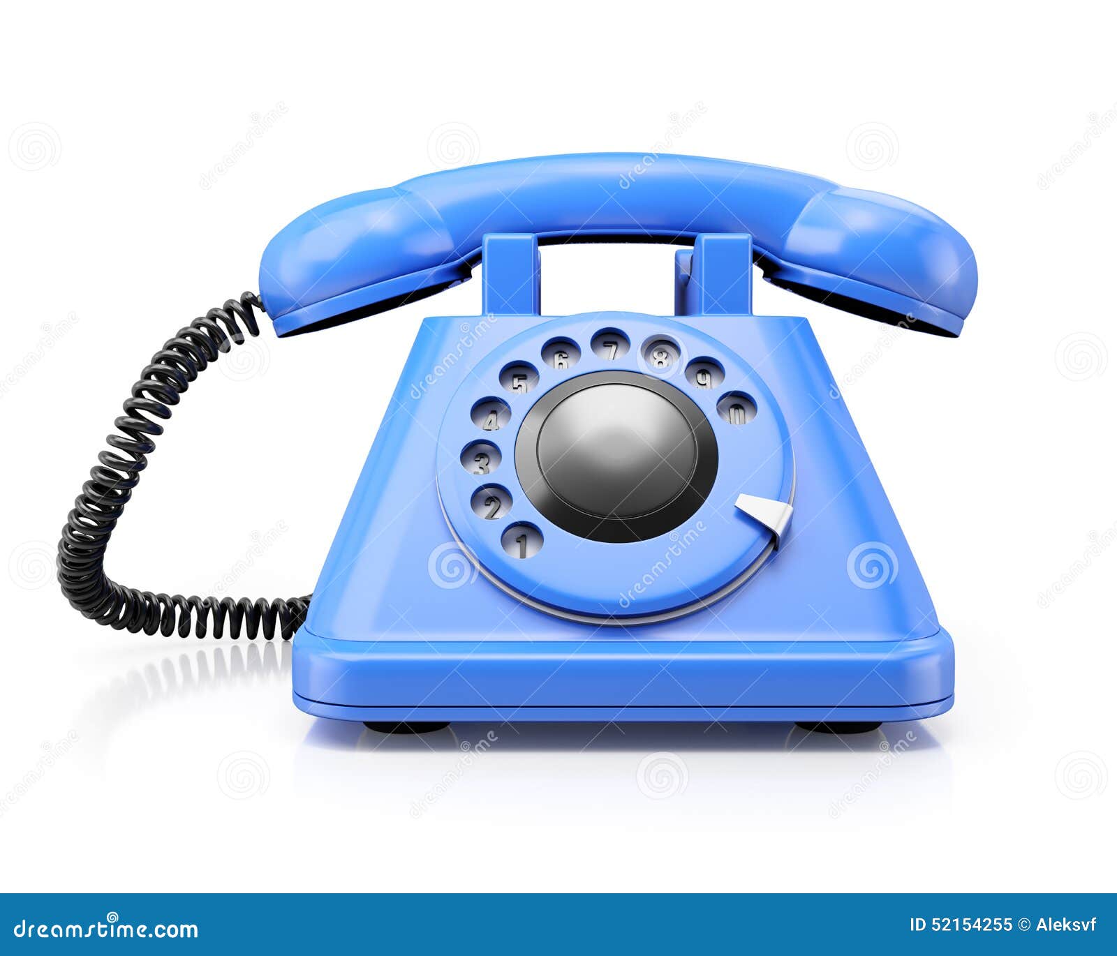 Blue classic telephone stock illustration. Illustration of isolated ...