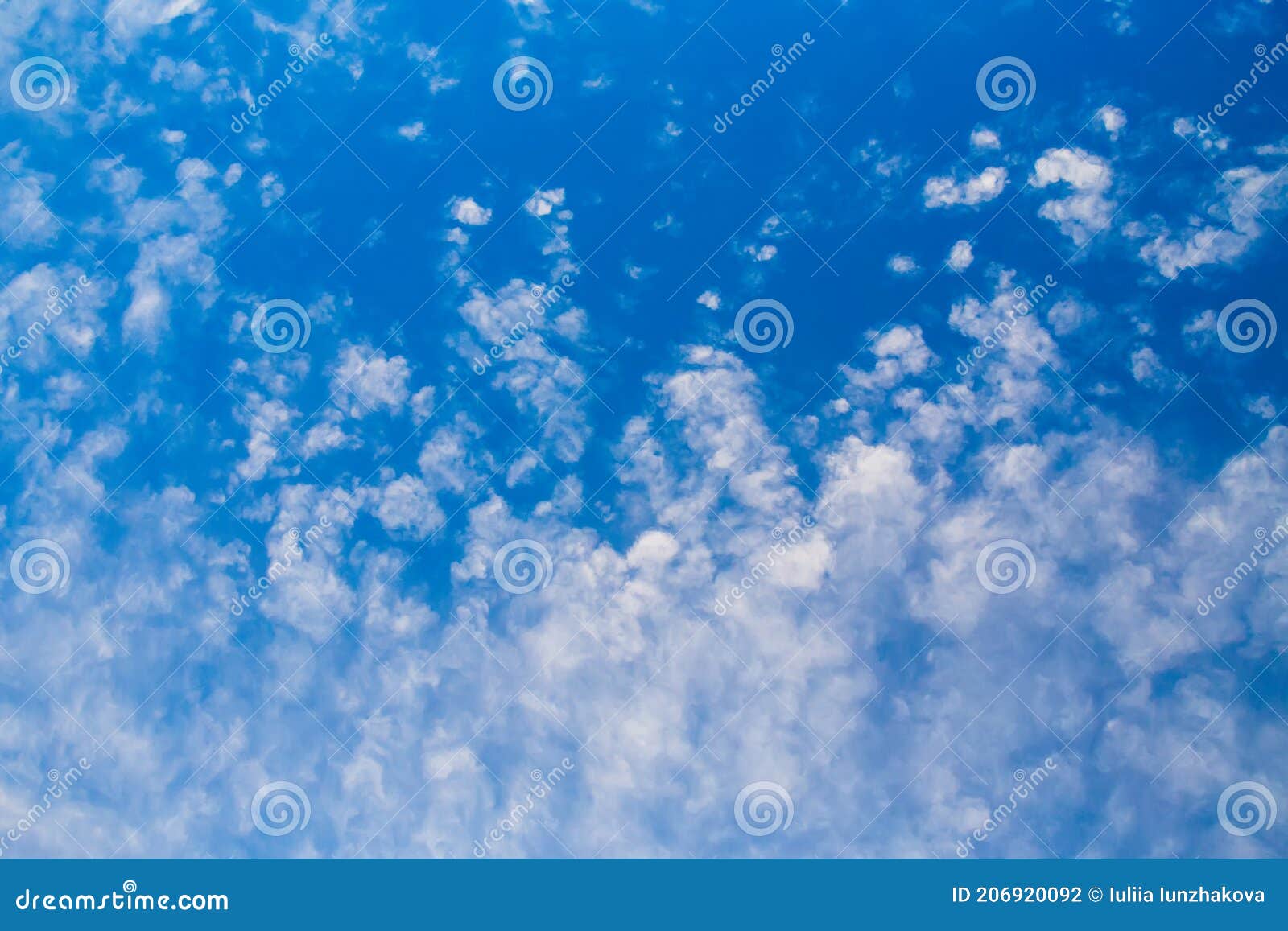 Blue Clean Sky with White Clouds Background Stock Photo - Image of ...