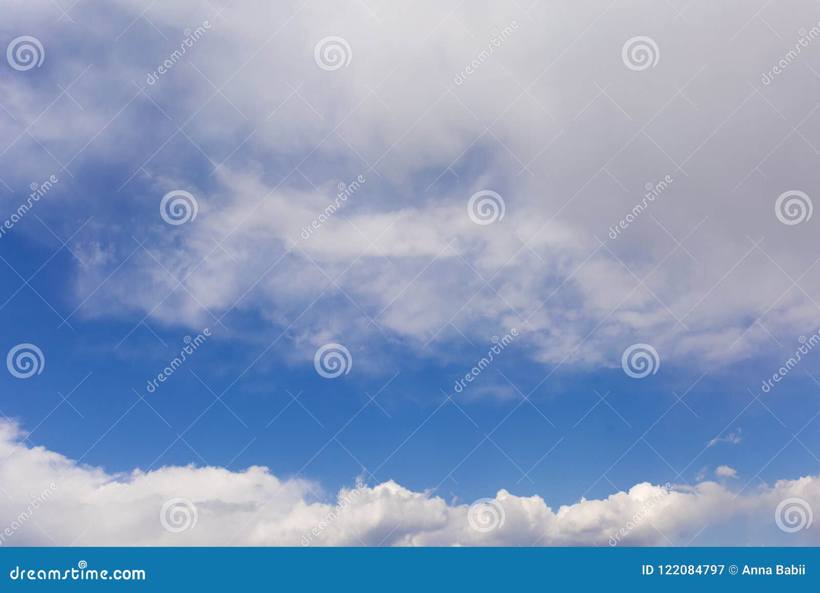 Blue Clean Sky with White Clouds. Stock Image - Image of freedom ...