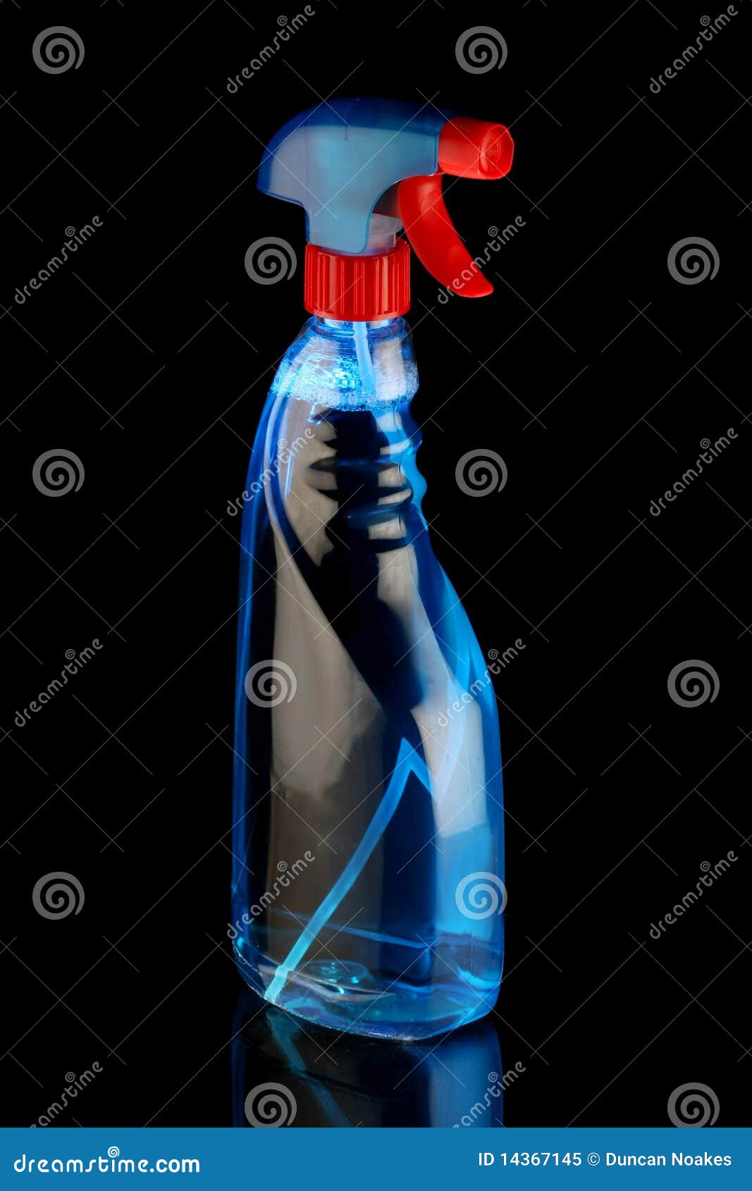 Blue Cleaning Solution Spray Bottle Stock Image - Image of equipment ...