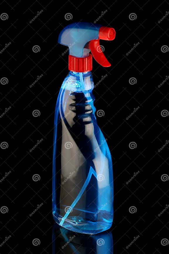Blue Cleaning Solution Spray Bottle Stock Image - Image of equipment ...