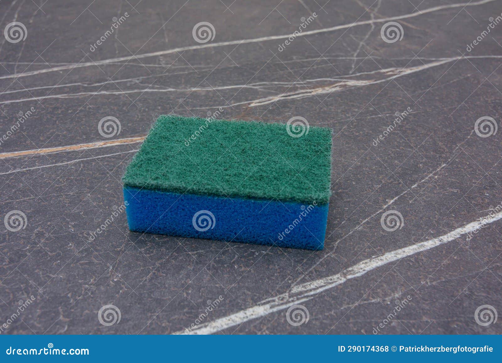 Blue cleaning sponge stock photo. Image of hygiene, domestic - 290174368