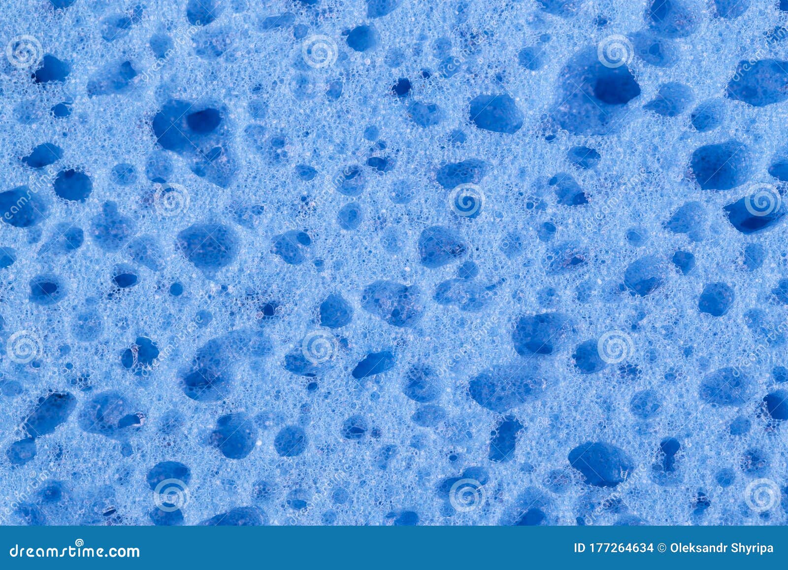 Blue Cleaning Sponge.Texture Close Up Stock Photo - Image of ...