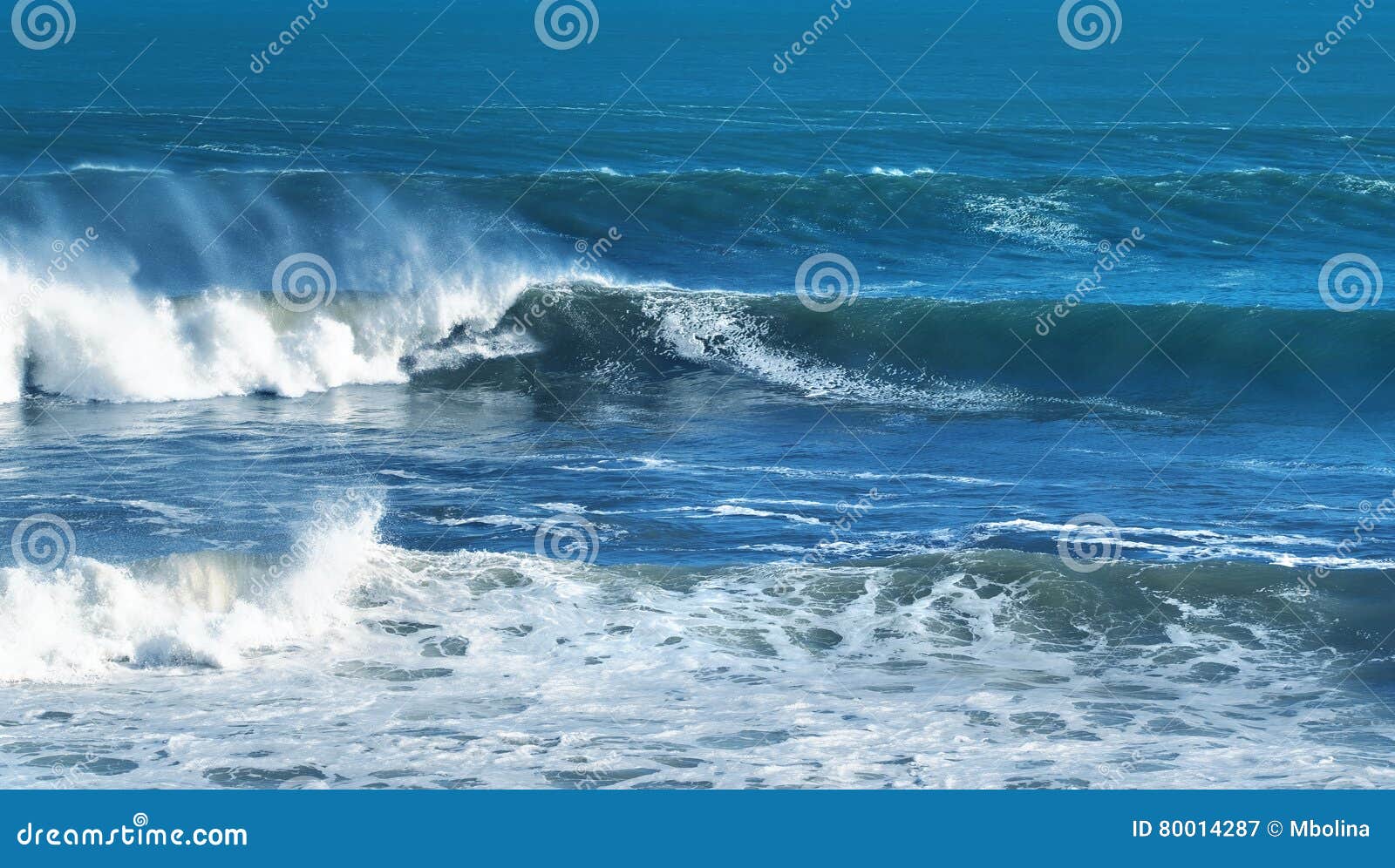 Blue Clear Ocean Wave Background Panoramic View Stock Image - Image of ...