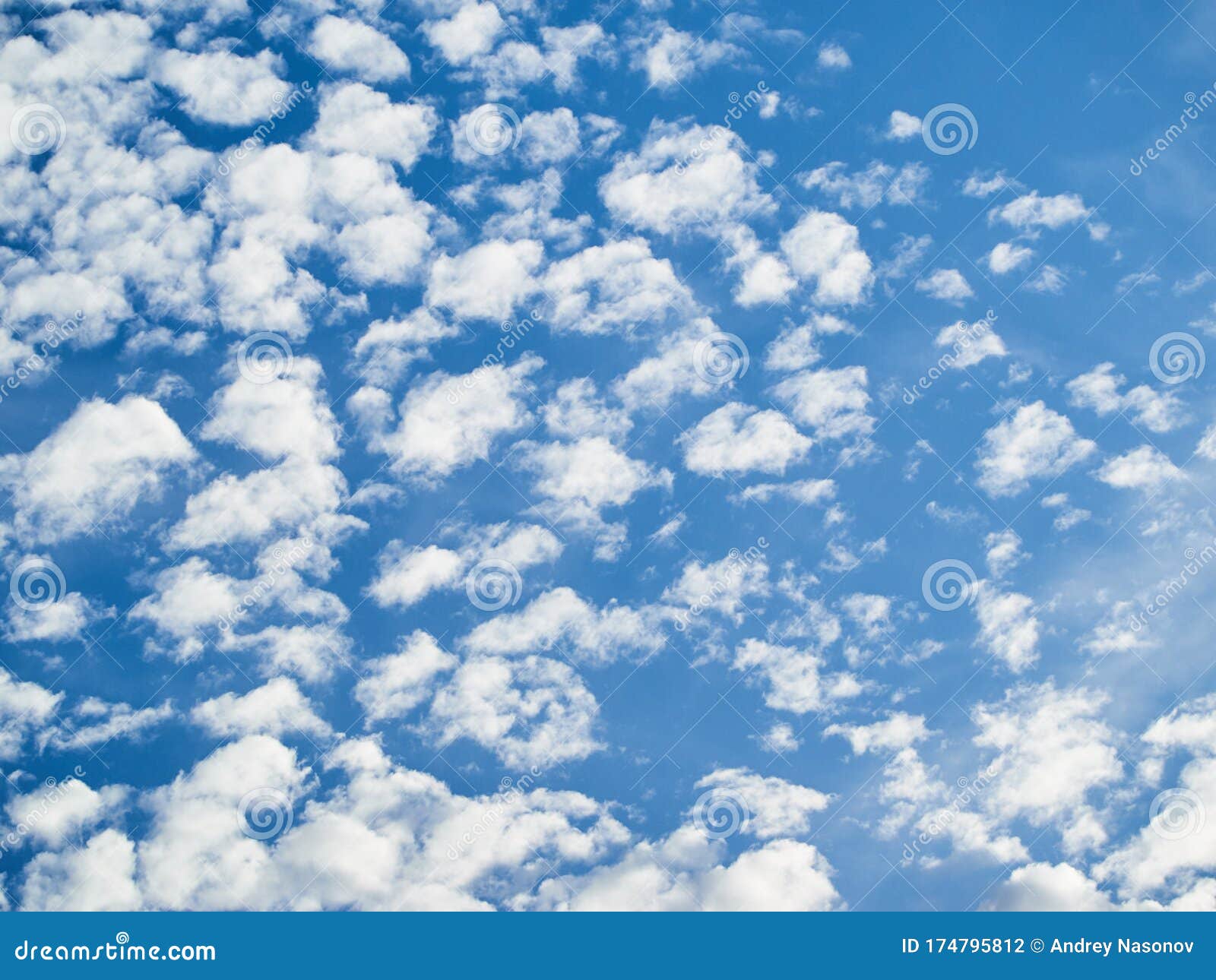 Sky and many small clouds stock photo. Image of clouds - 174795812