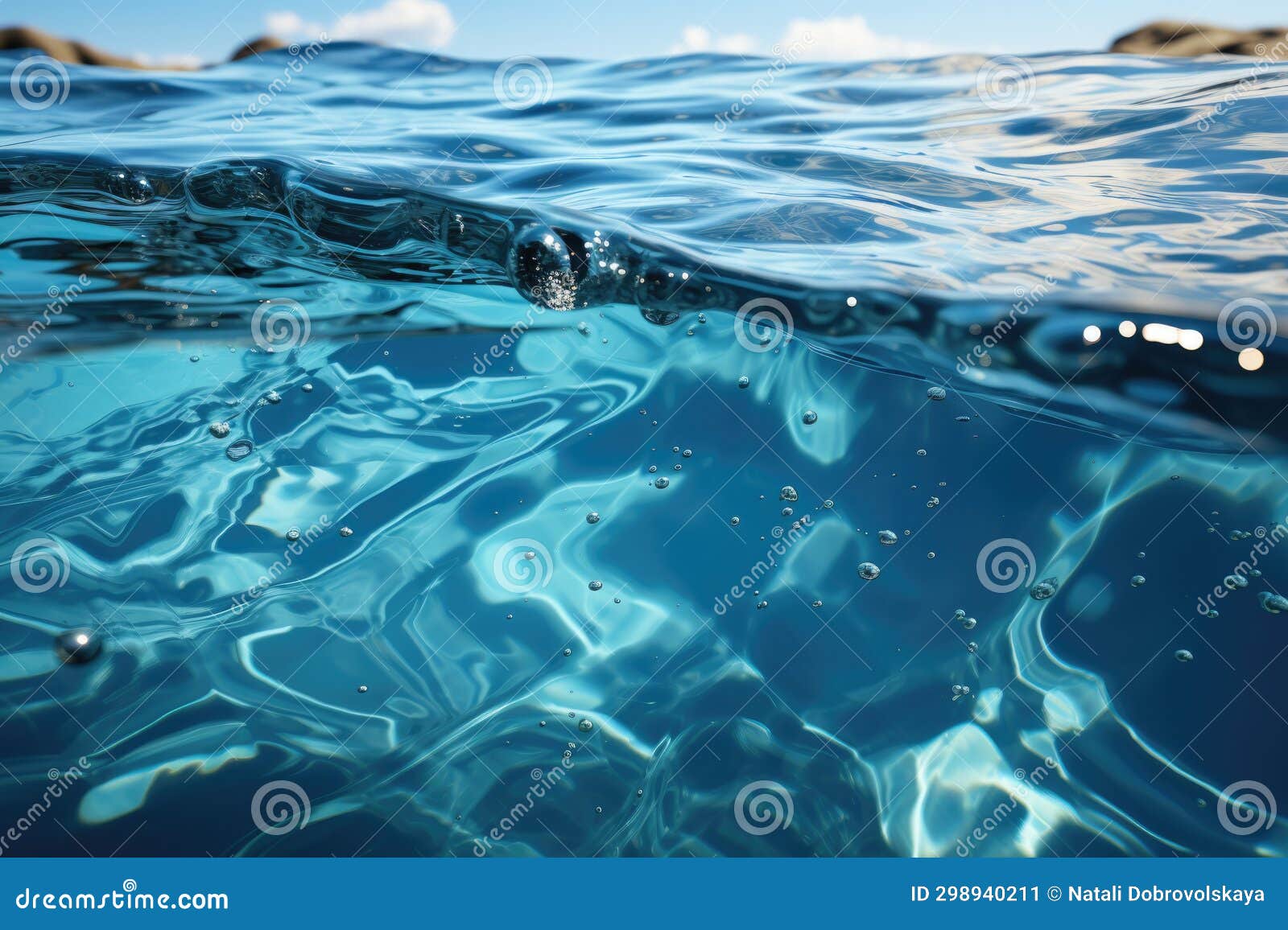 Blue Clear Water Background and Texture Stock Image - Image of drip ...