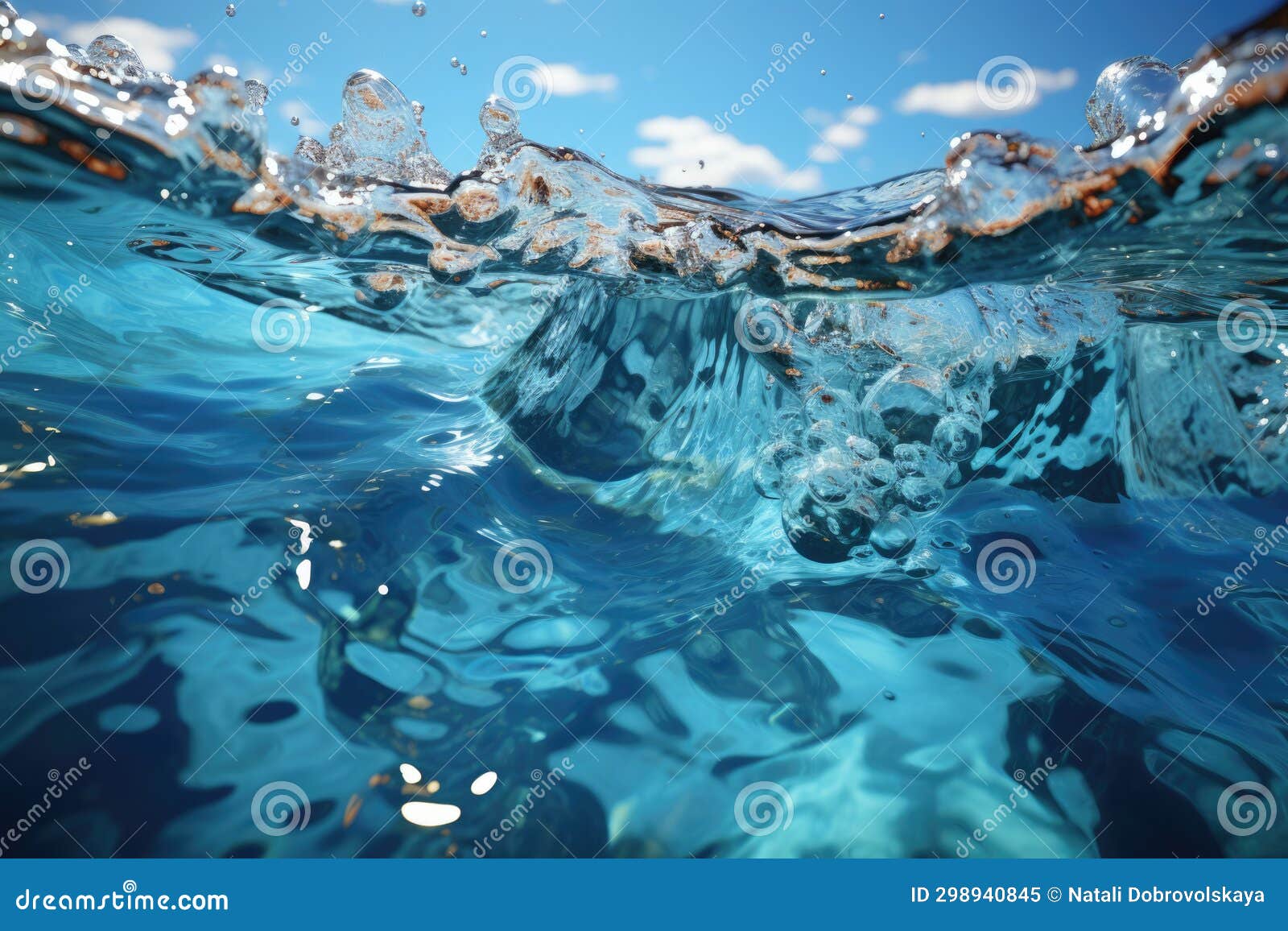 Blue Clear Water Background and Texture Stock Image - Image of delta ...