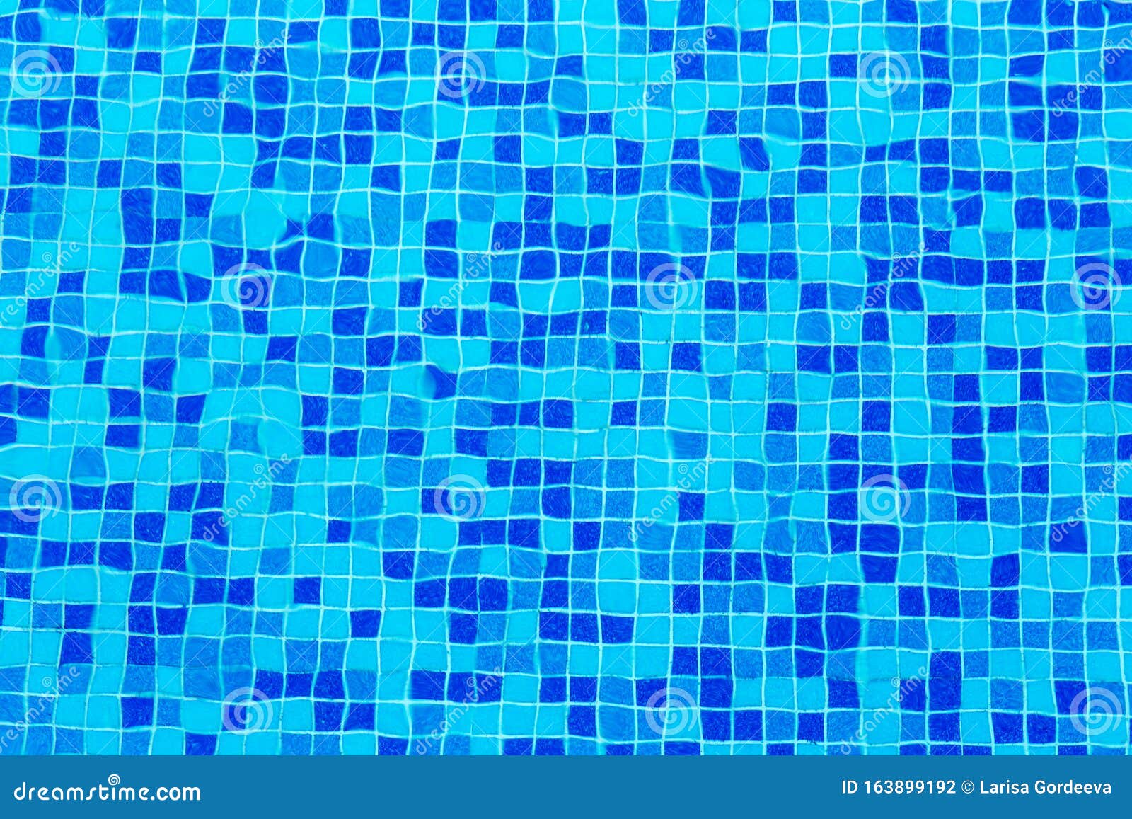 Blue Clear Water of Swimming Pool with Mosaic Bottom Stock Photo ...