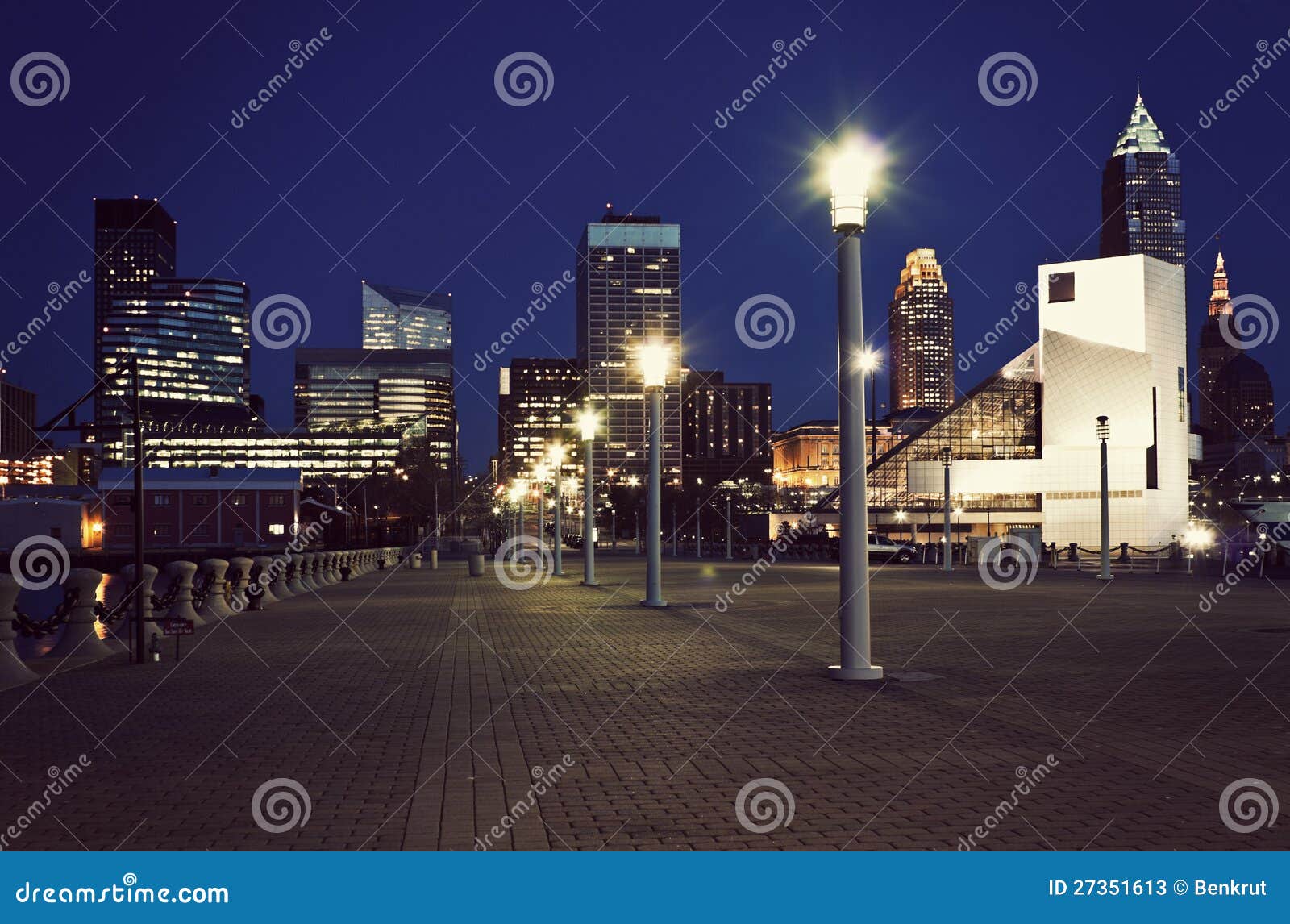 Blue Cleveland stock image. Image of travel, tower, downtown - 27351613