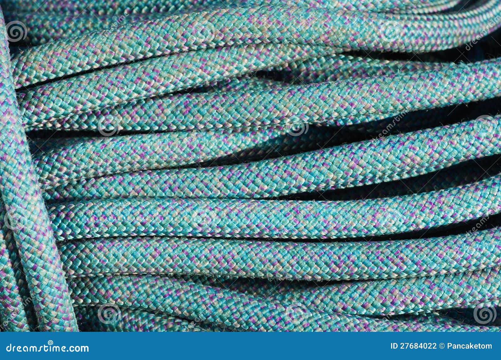 Blue Climbing Rope stock photo. Image of depth, rock - 27684022