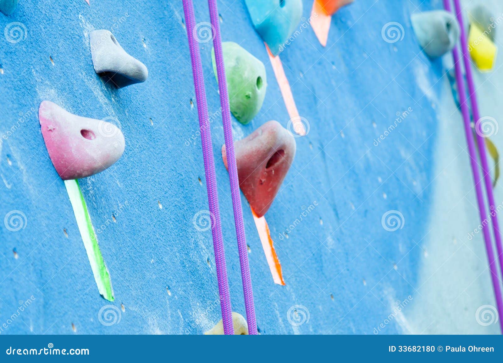 Blue Climbing Wall stock photo. Image of climbing, purple - 33682180