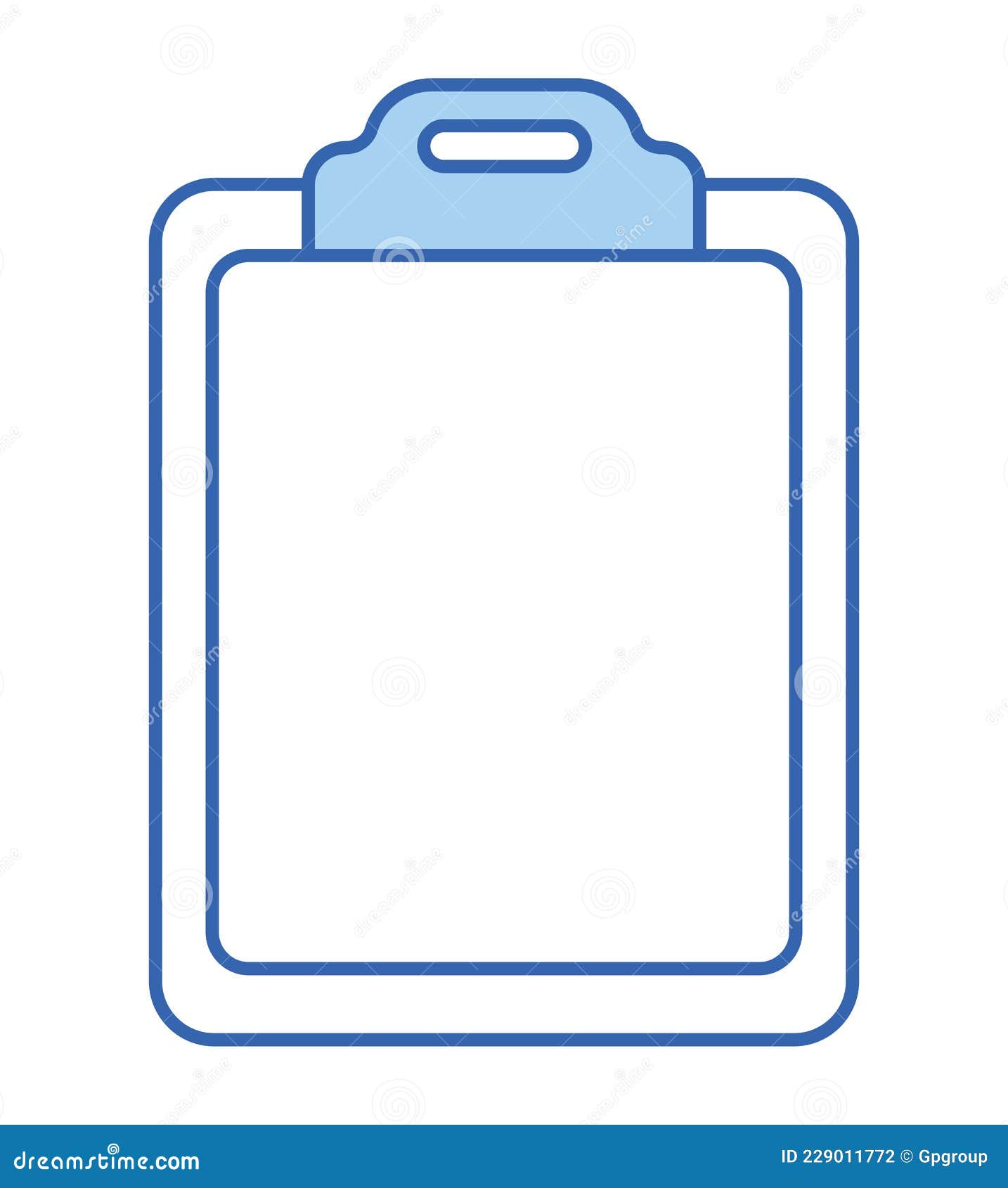 Blue clipboard design stock vector. Illustration of design - 229011772
