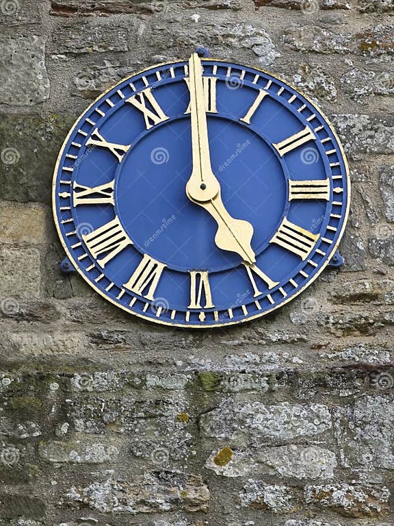 Blue clock stock photo. Image of time, stone, hands, mechanism - 10618910