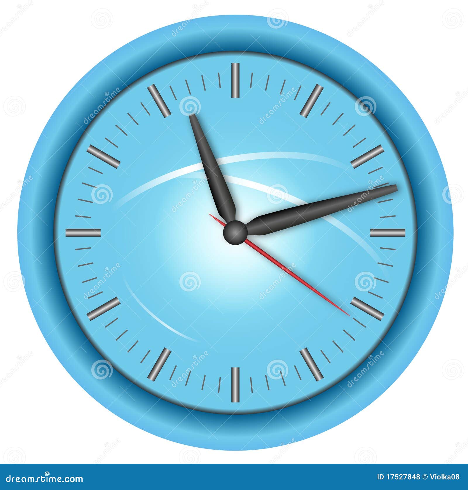 Blue clock stock illustration. Illustration of achievement - 17527848