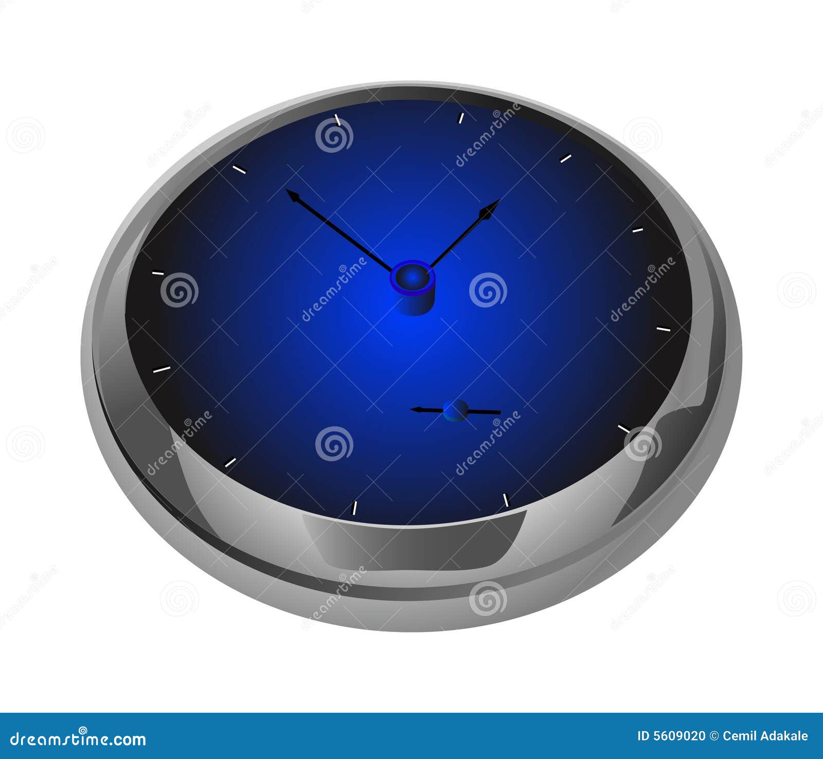 Blue clock 2 stock vector. Illustration of timer, concept - 5609020