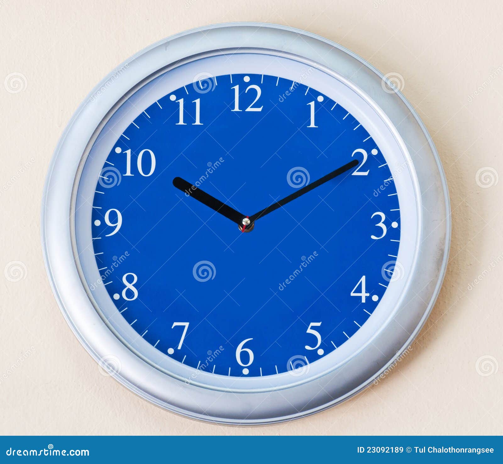 Blue clock stock image. Image of round, metal, hand, glass - 23092189