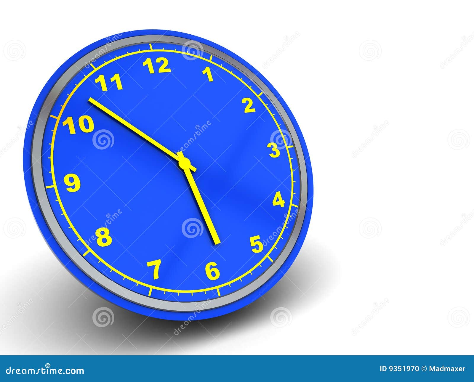 Blue clock stock illustration. Illustration of business - 9351970
