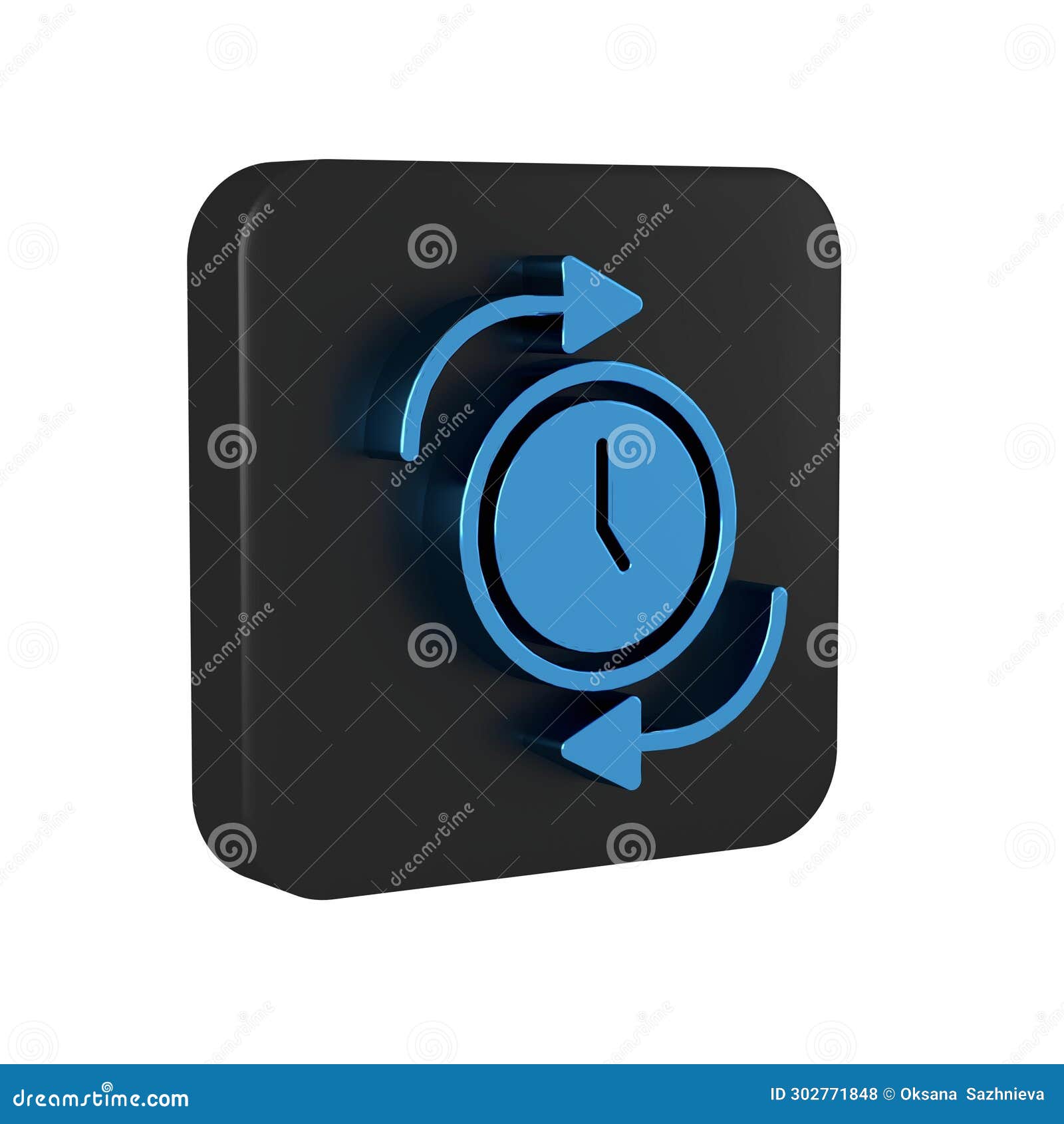 Clockwise Rotation Arrow Icon. Blue Mandatory Symbol. Illustration ...