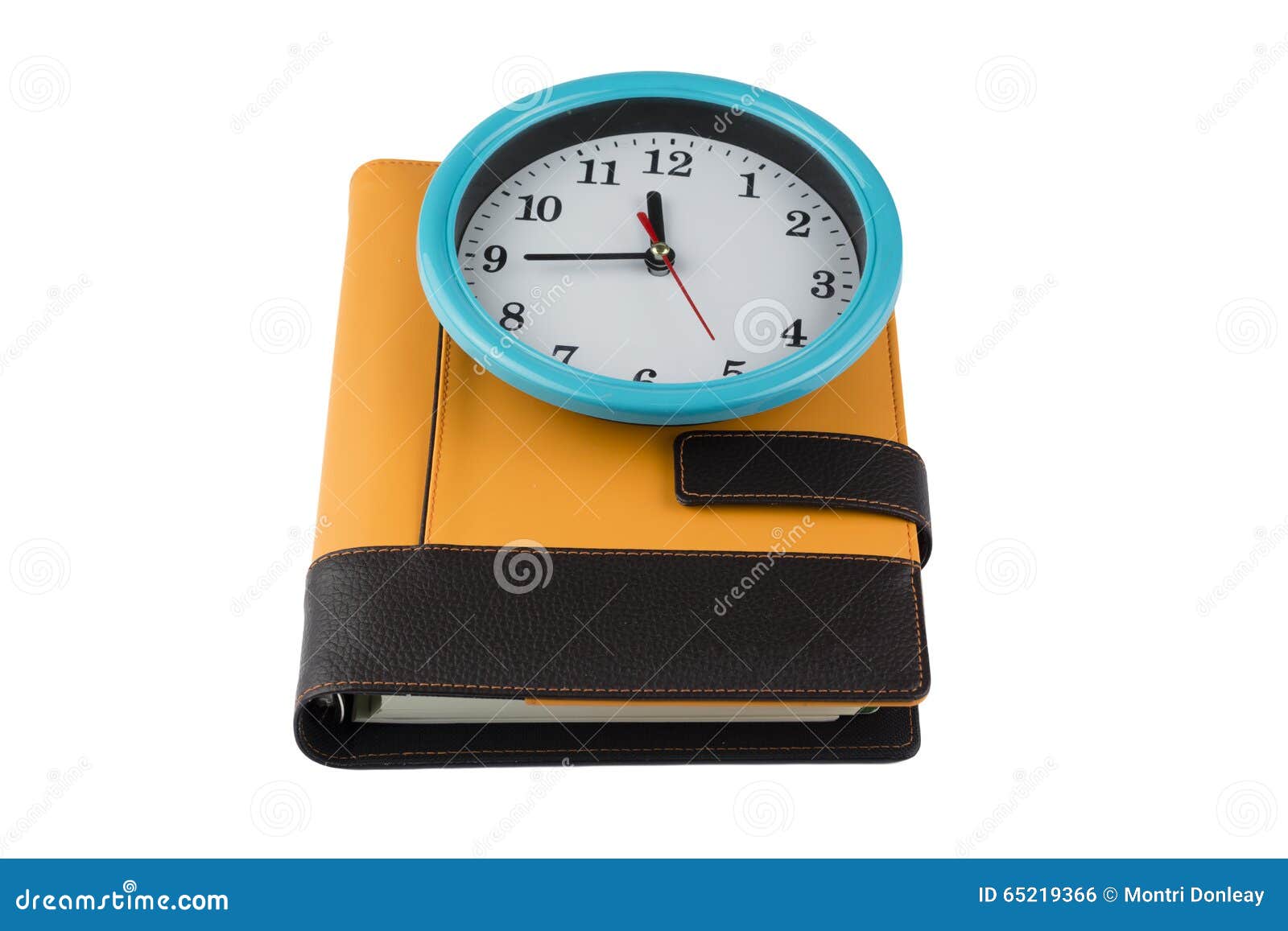 Blue clock and diary book stock photo. Image of encyclopedia - 65219366