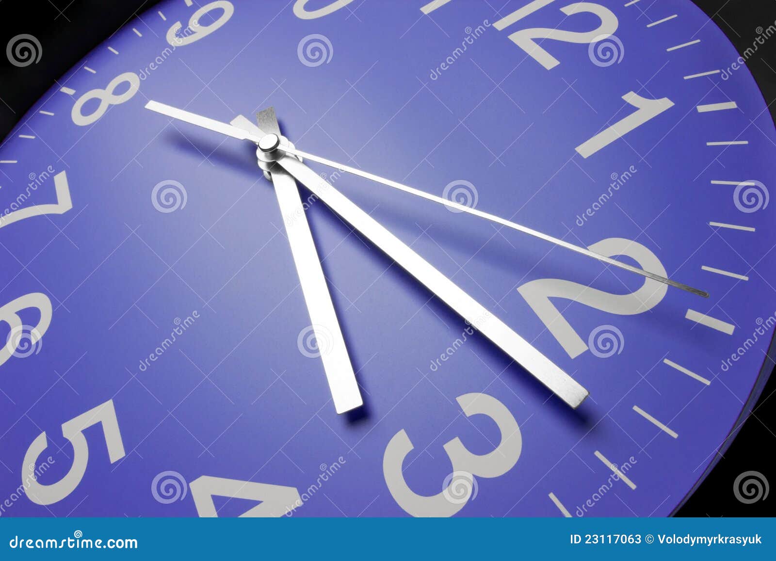 Blue clock face stock image. Image of hour, blue, minute - 23117063