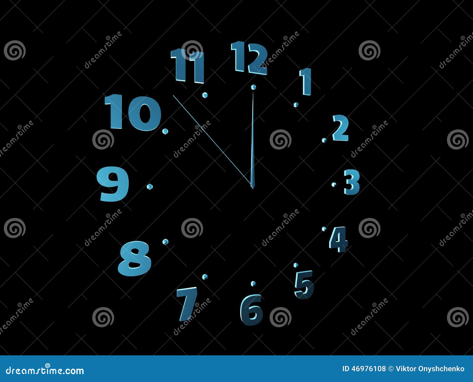 Blue Clock Vector Image, Clock Flat Icon Design Illustration, Simple ...