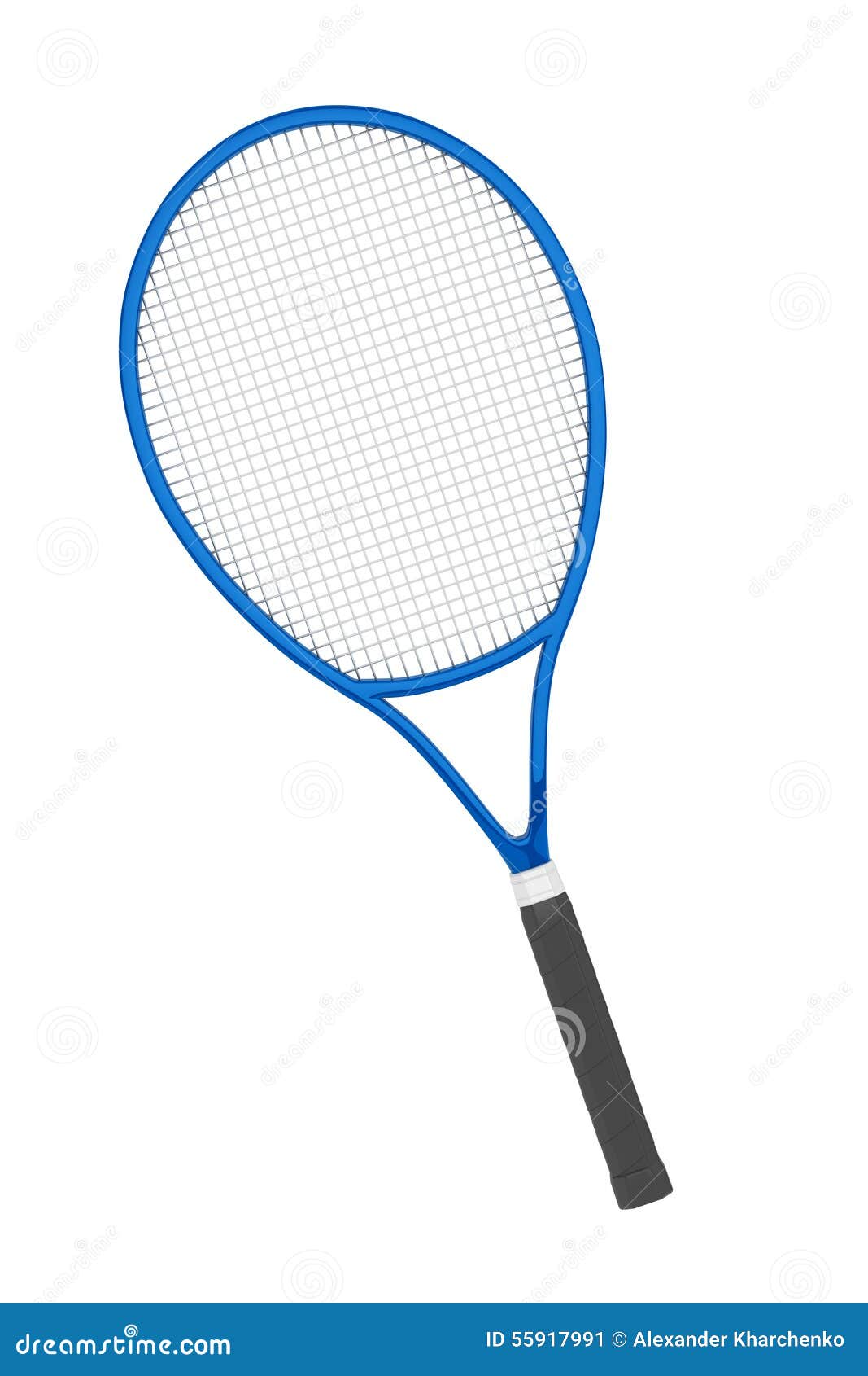 Blue Closeup Tennis Racket stock illustration. Illustration of open ...
