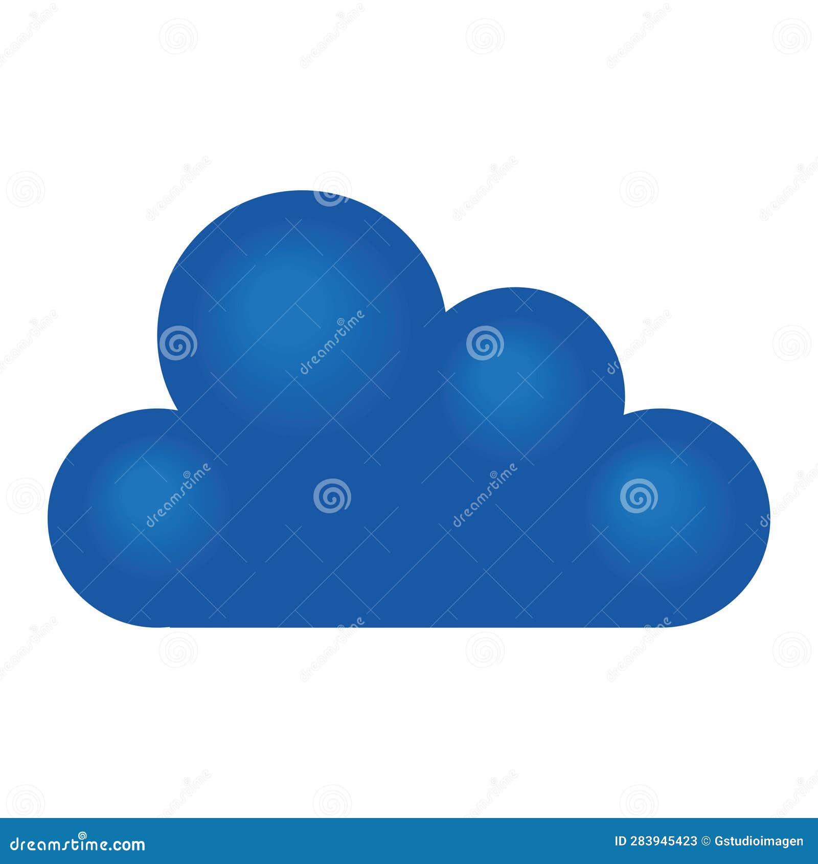 Blue cloud computing stock vector. Illustration of download - 283945423