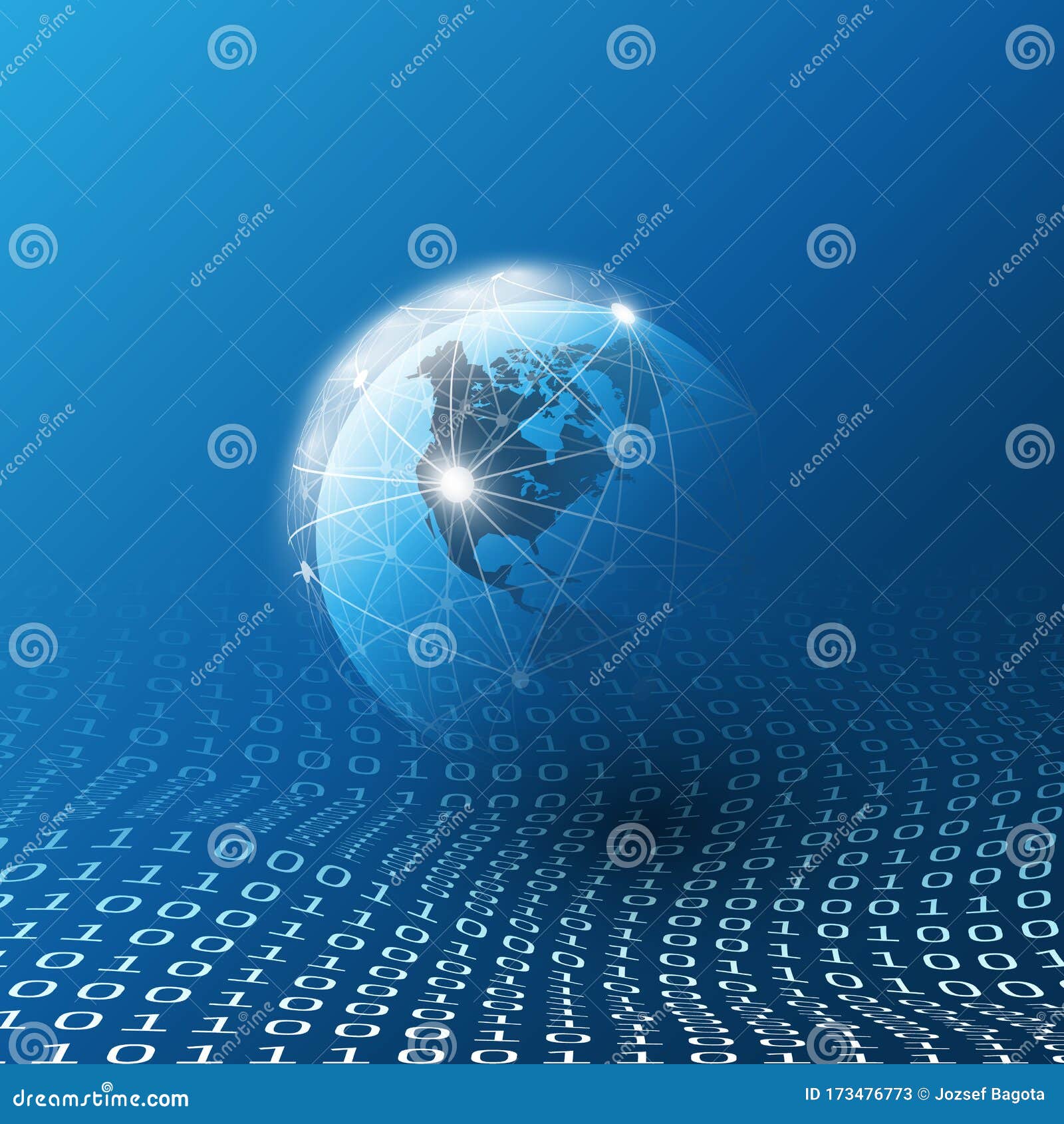 Blue Cloud Computing and Global Networks Concept Stock Vector ...