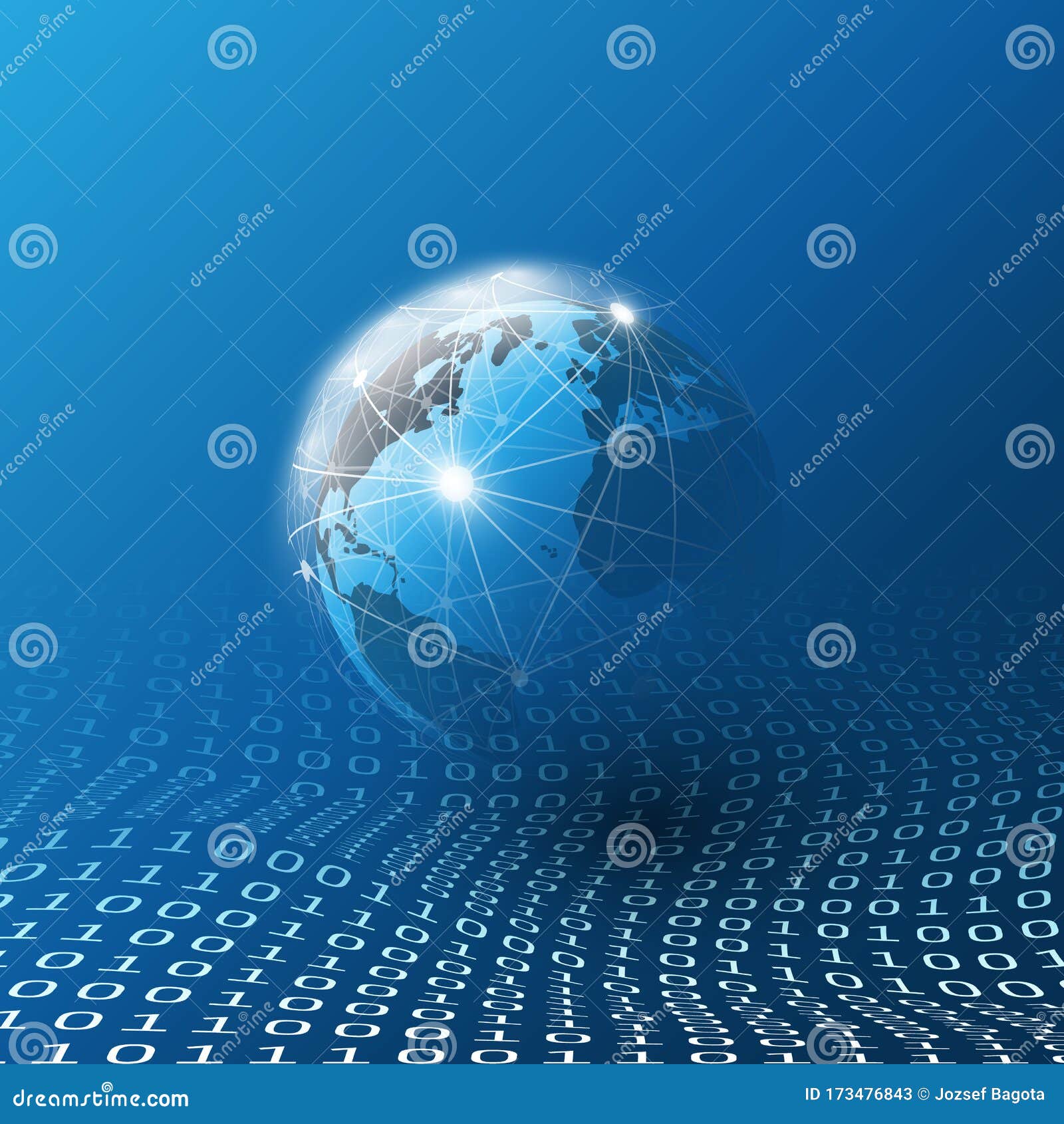 Blue Cloud Computing and Global Networks Concept Stock Vector ...