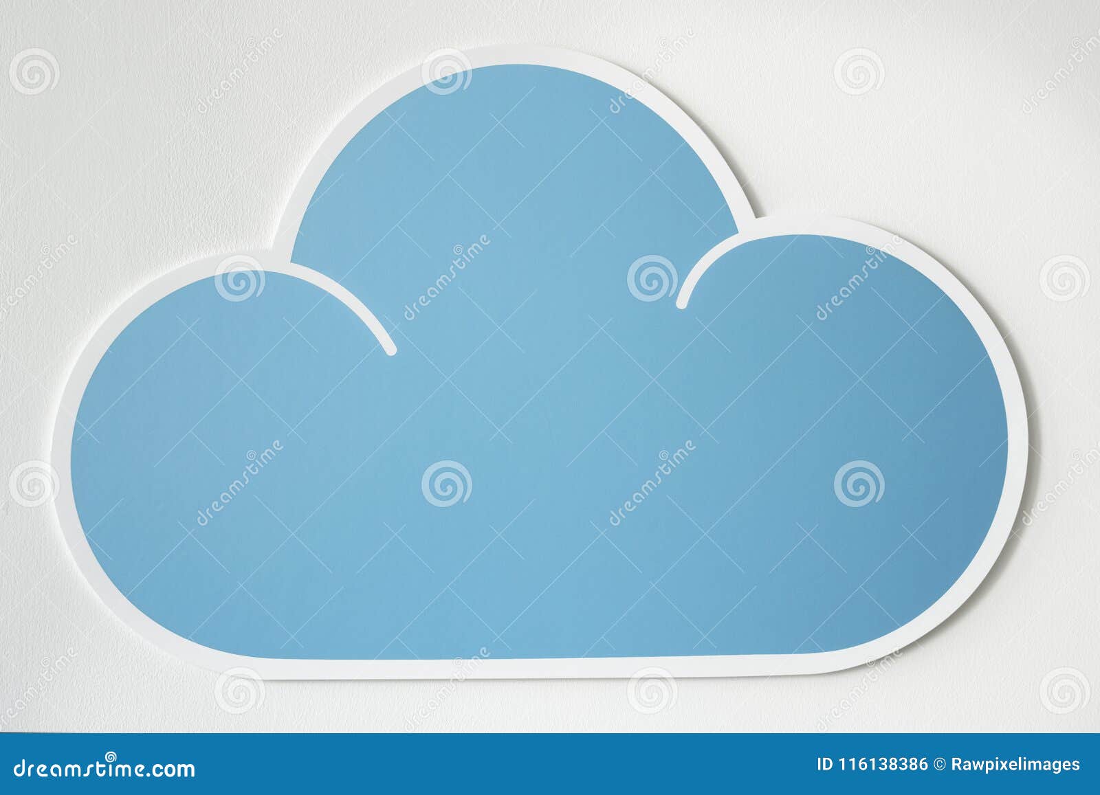 Blue cloud cut out icon stock illustration. Illustration of season ...