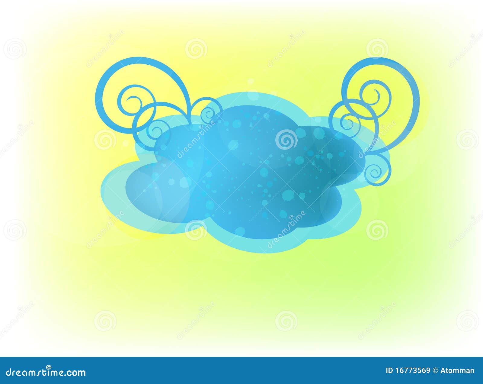 Blue Cloud Frame for Your Design Stock Vector - Illustration of ...