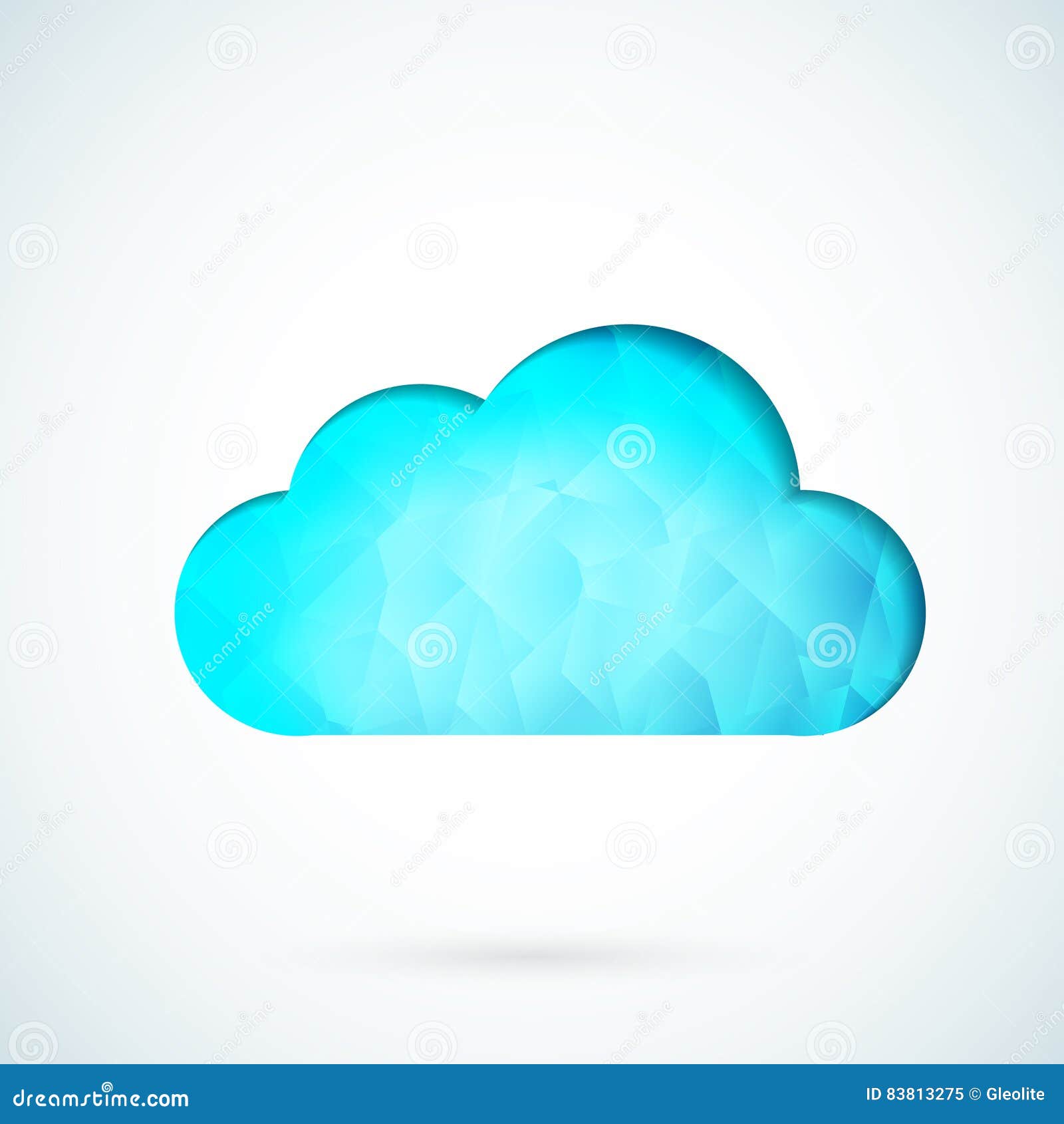 Blue Cloud Geometric Background Stock Illustration - Illustration of ...