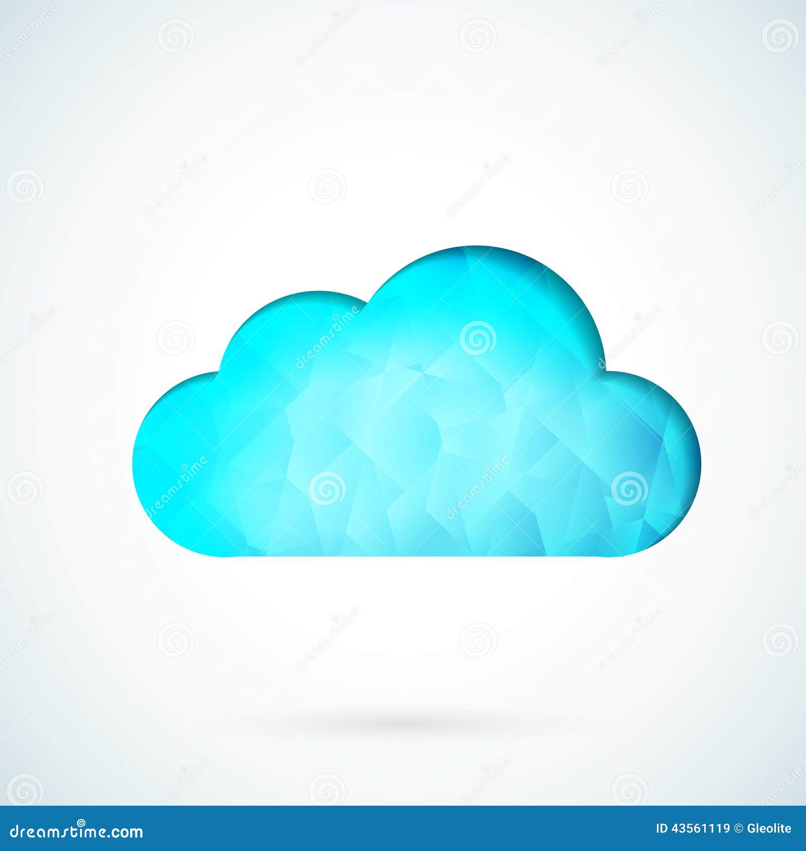 Blue Cloud Geometric Vector Background Stock Vector - Image: 43561119