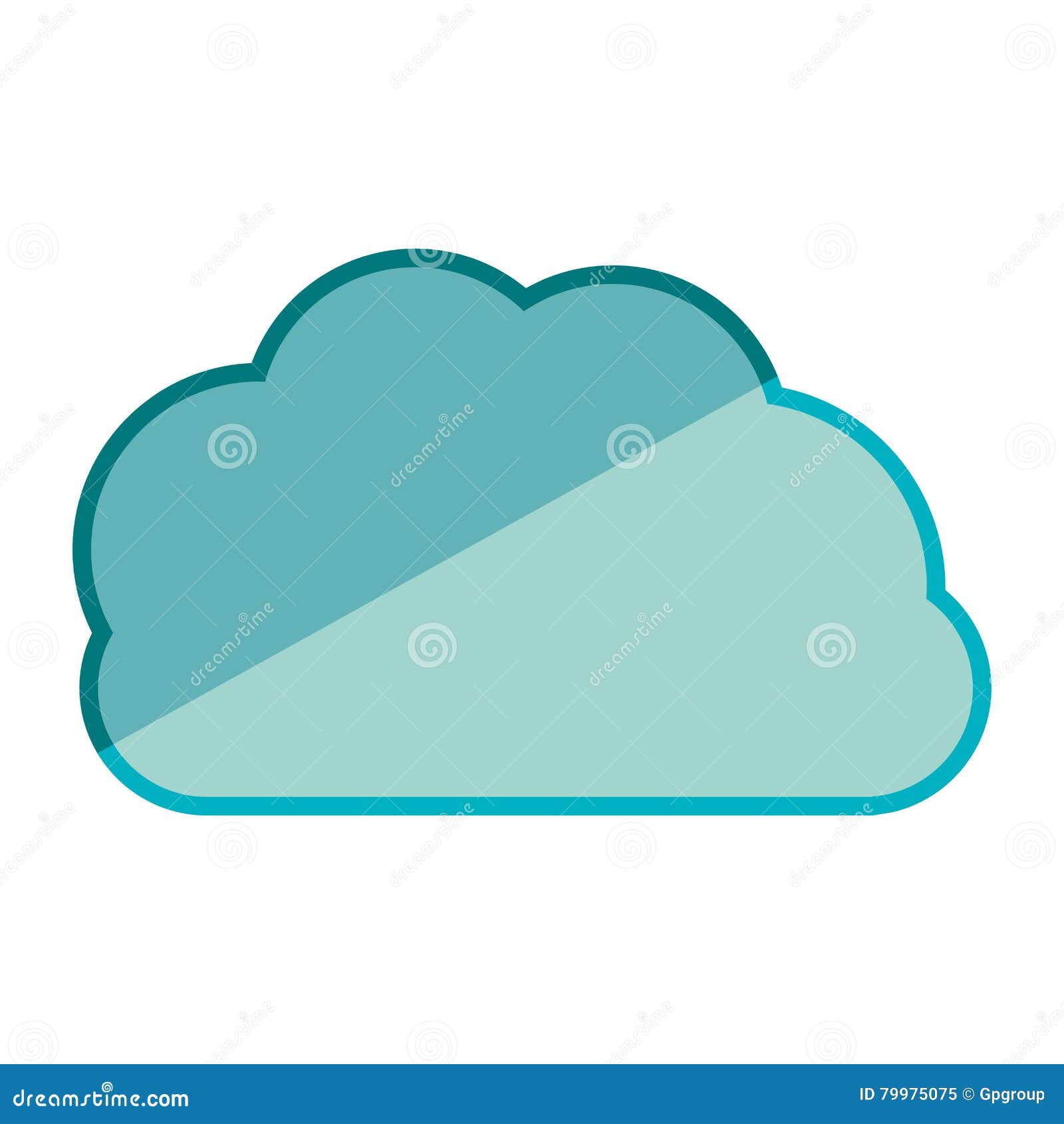 Blue cloud icon stock vector. Illustration of weather - 79975075