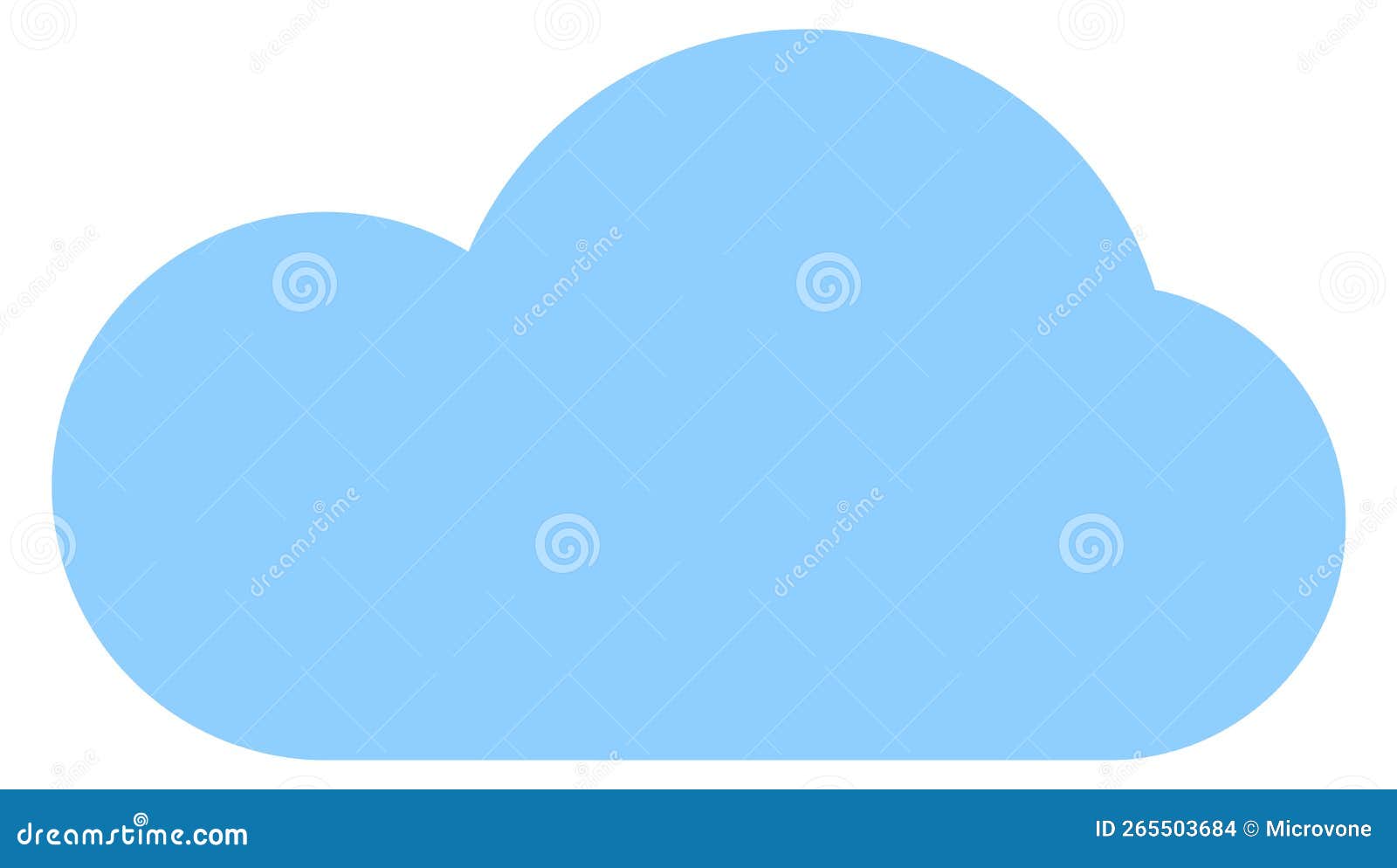 Blue Cloud Icon. Round Flat Sky Symbol Stock Vector - Illustration of ...