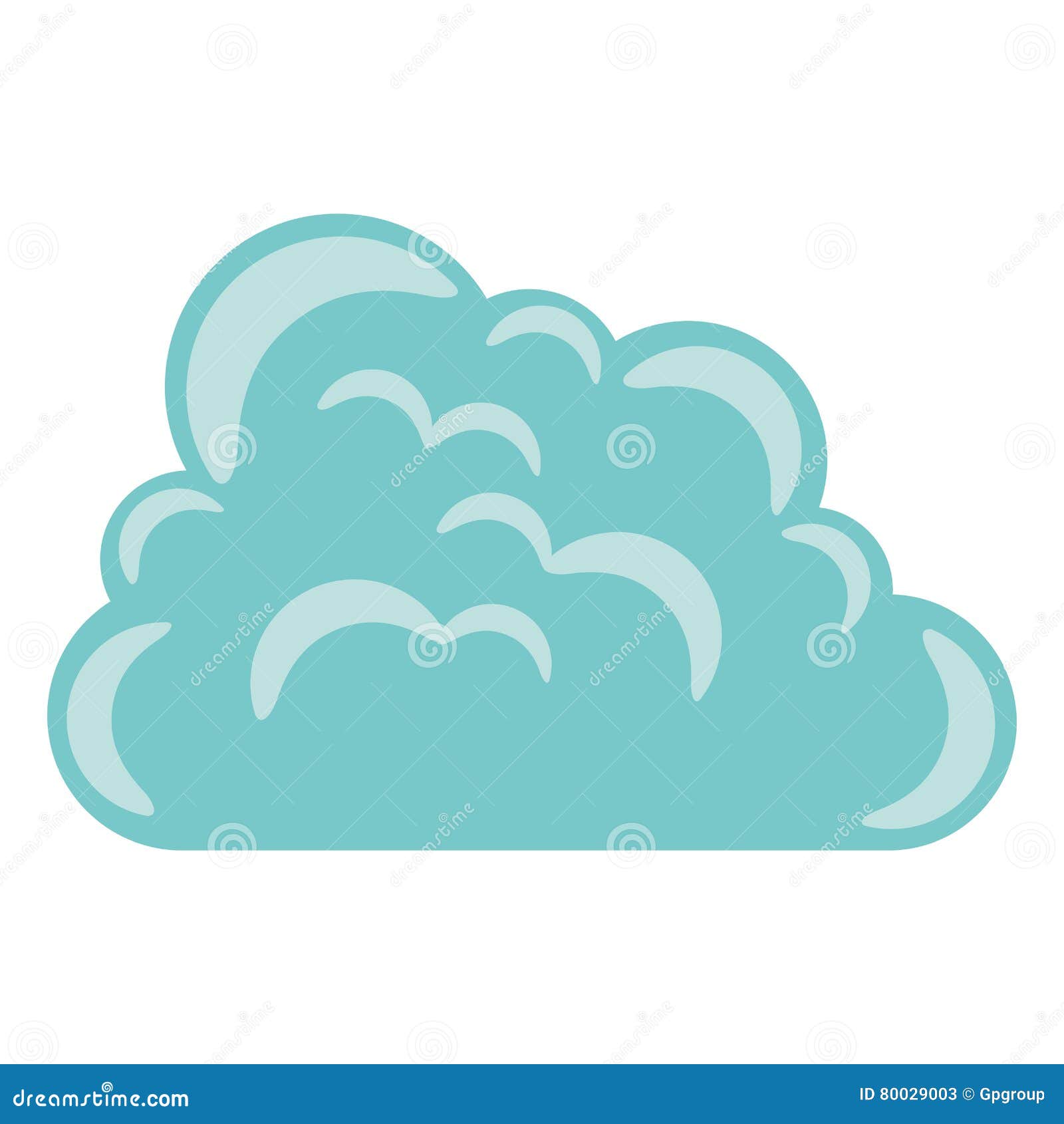 Blue cloud icon stock vector. Illustration of abstract - 80029003