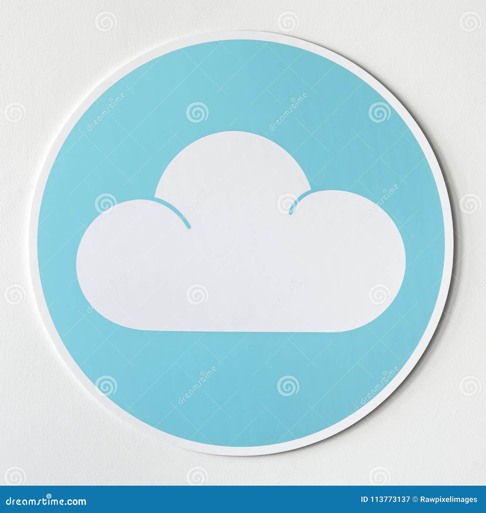 Blue Cloud Icon Technology Graphic Stock Illustration - Illustration of ...