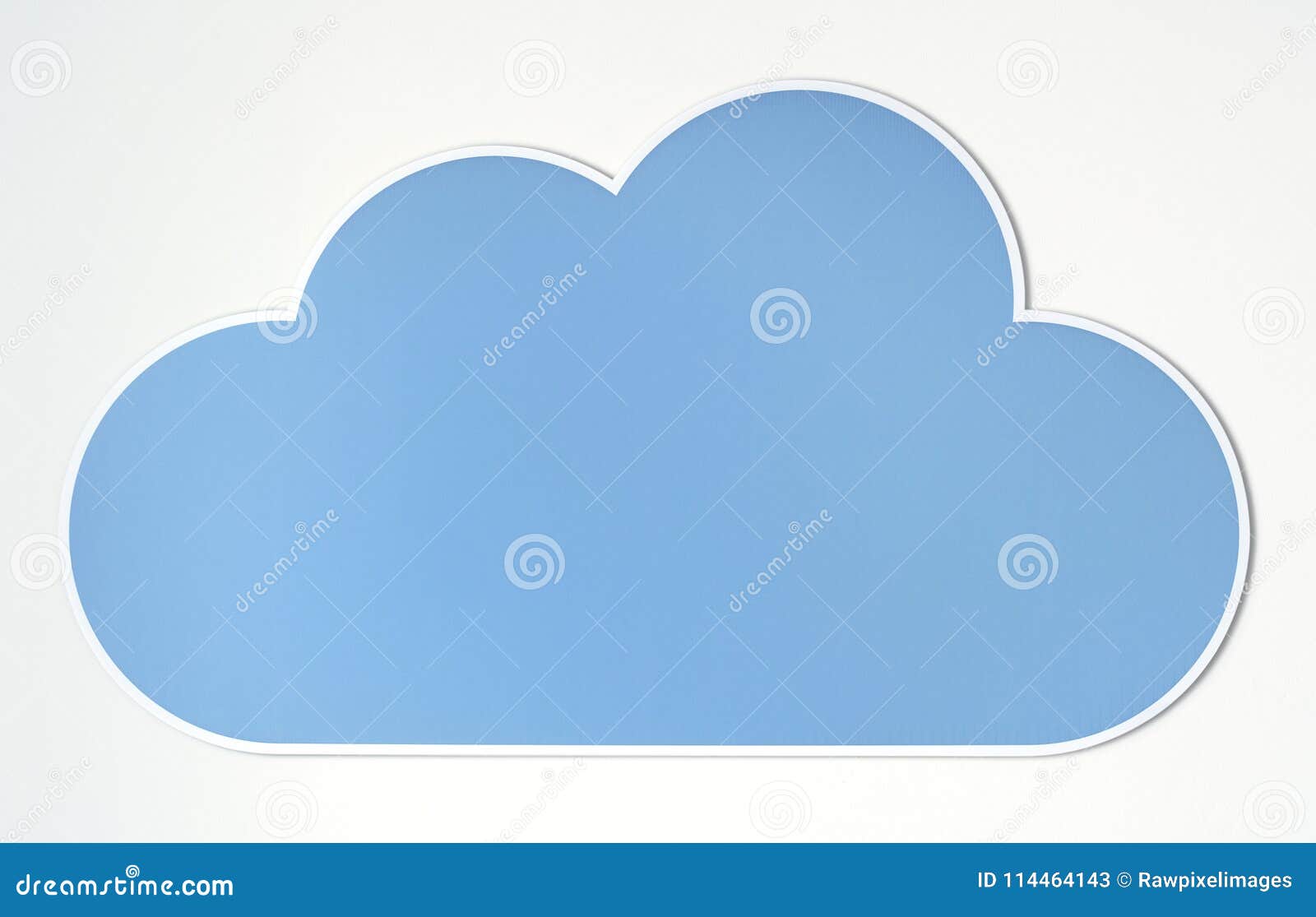 Blue Cloud Icon Technology Symbol Stock Illustration - Illustration of ...