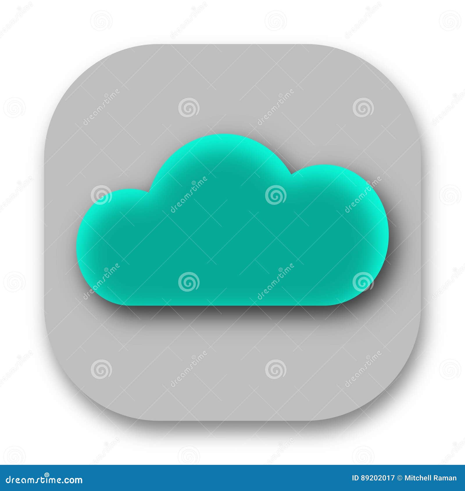 Blue Cloud Icon Vector Image Stock Vector - Illustration of ...
