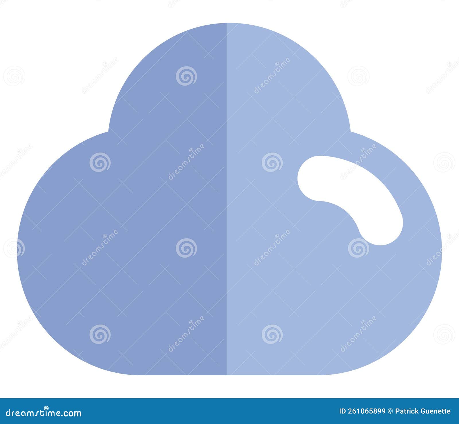 Blue cloud, icon stock vector. Illustration of creative - 261065899