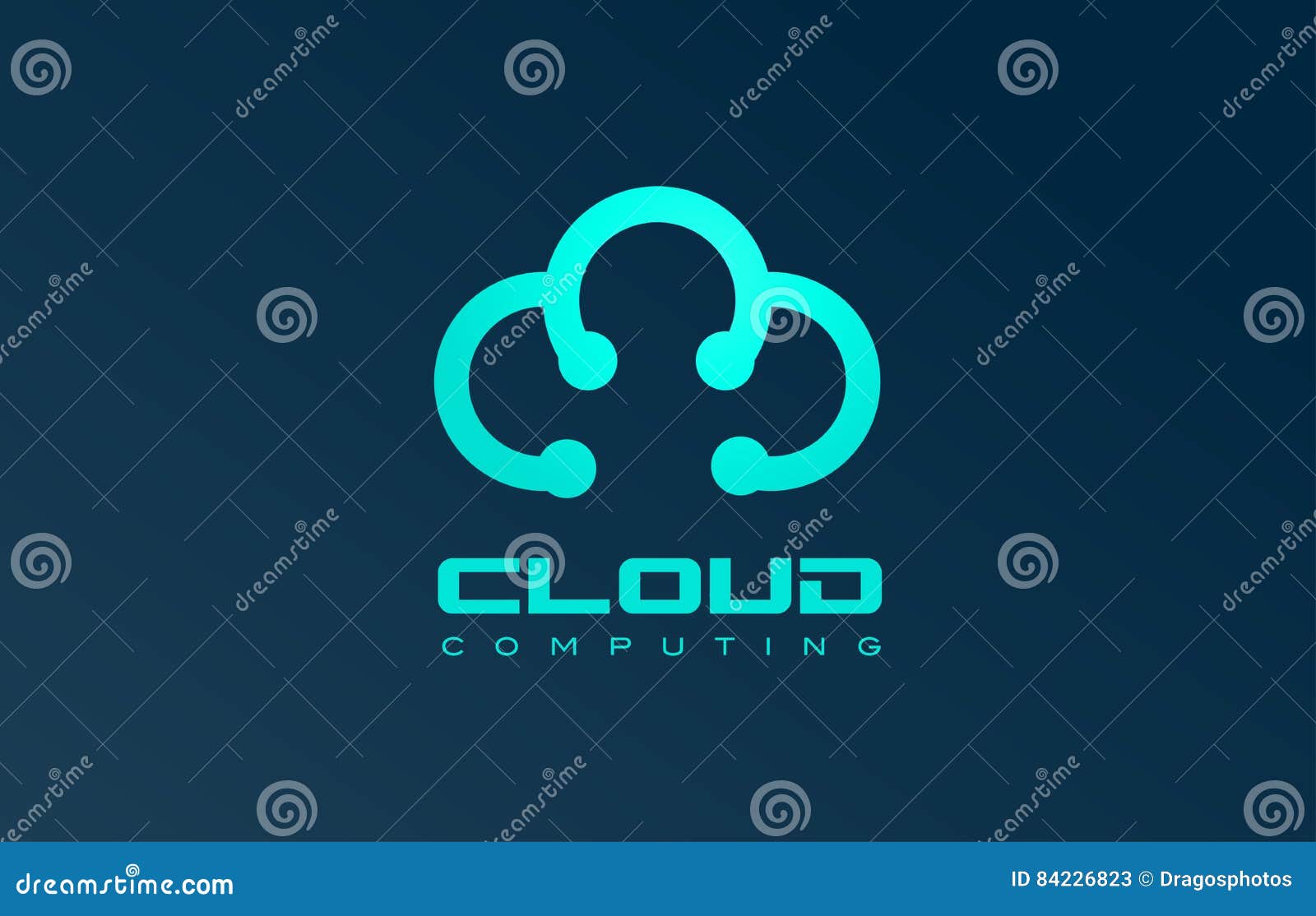 Blue Cloud Logo Icon Design Stock Vector - Illustration of blue, upload ...