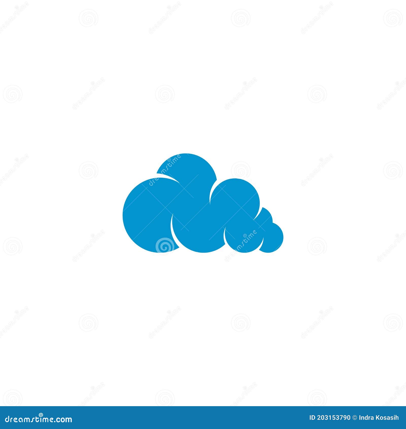 Blue Cloud Logo Vector Icon Design Stock Vector - Illustration of rich ...