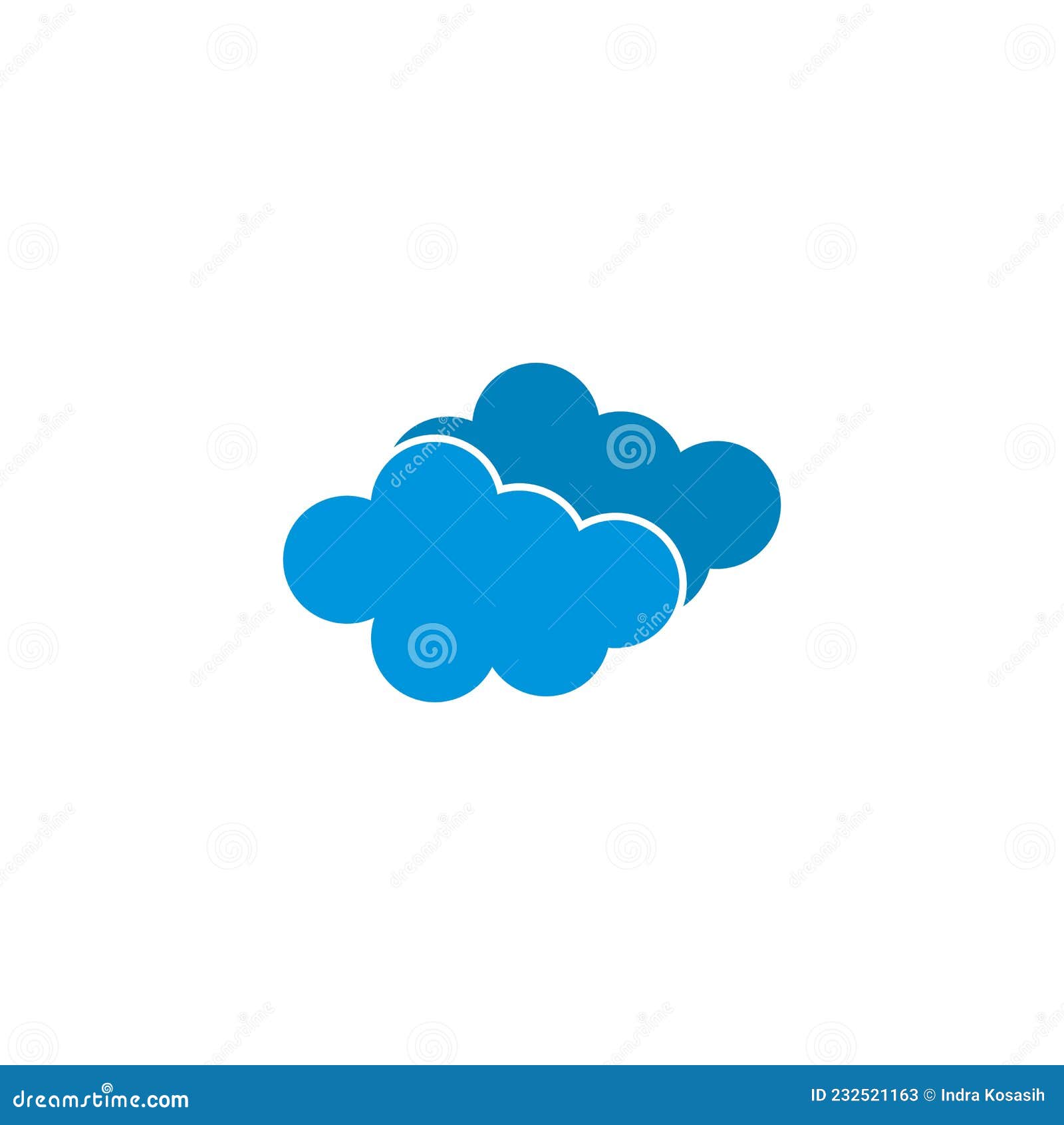Blue Cloud Logo Vector Icon Design Stock Vector - Illustration of ...