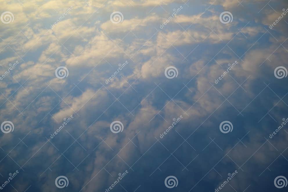 Blue Cloud Sky Texture. Abstract Background Blue Blurred Clouds Stock ...