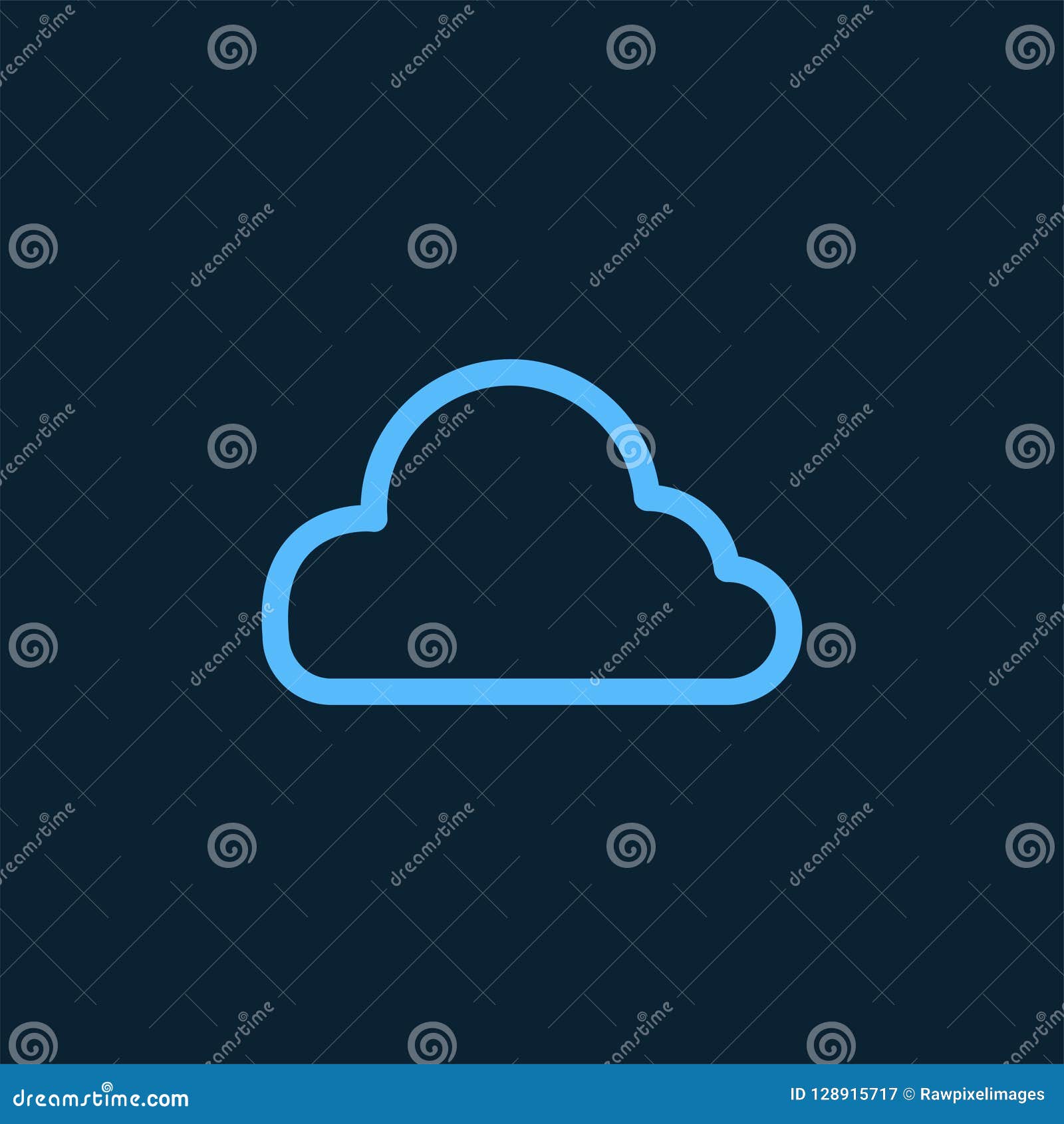Blue Cloud Storage Symbol Vector Stock Vector - Illustration of data ...