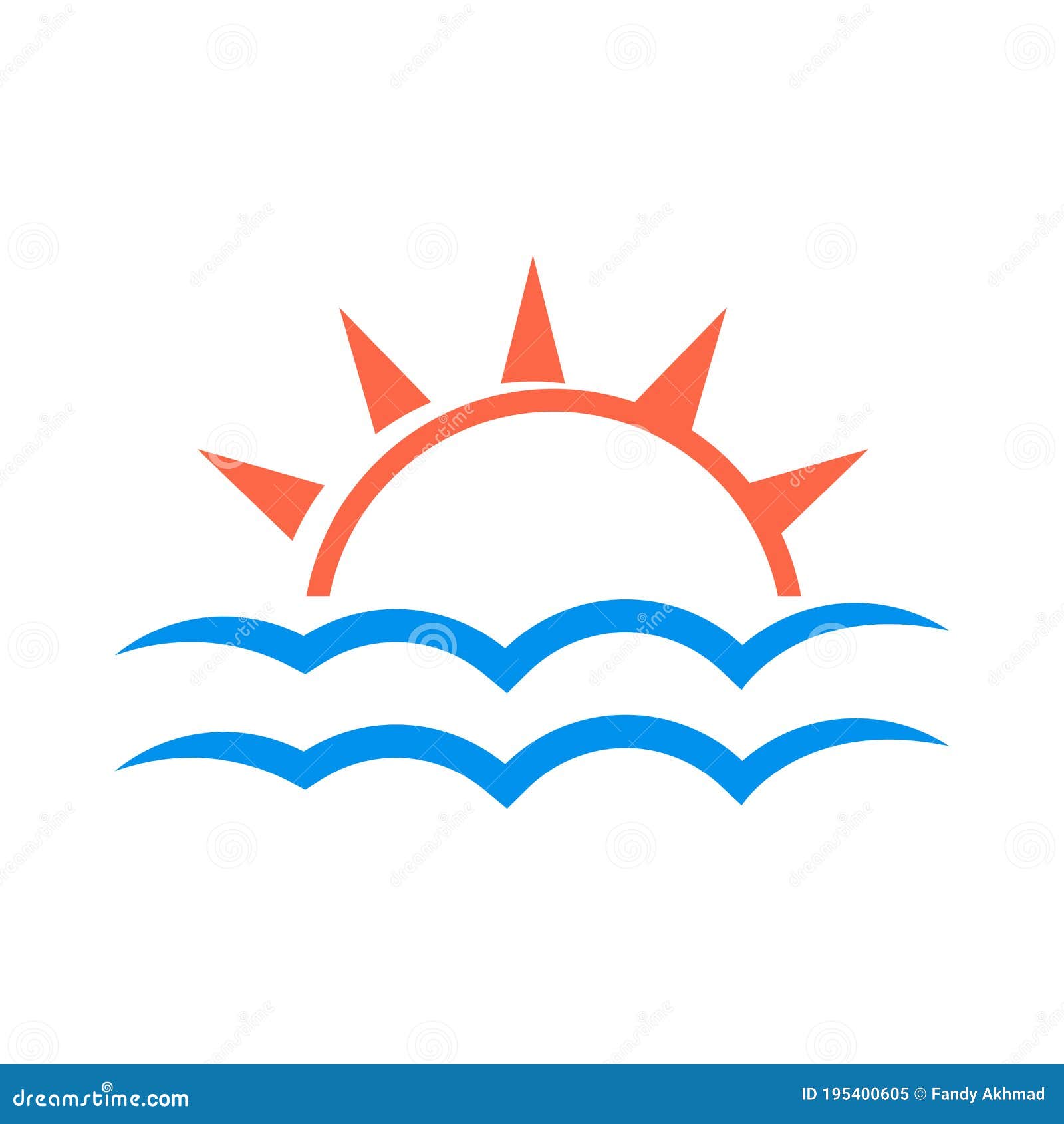 Blue Cloud and Sun Logo a Clear Sky Icon Design Vector Graphic Concept ...
